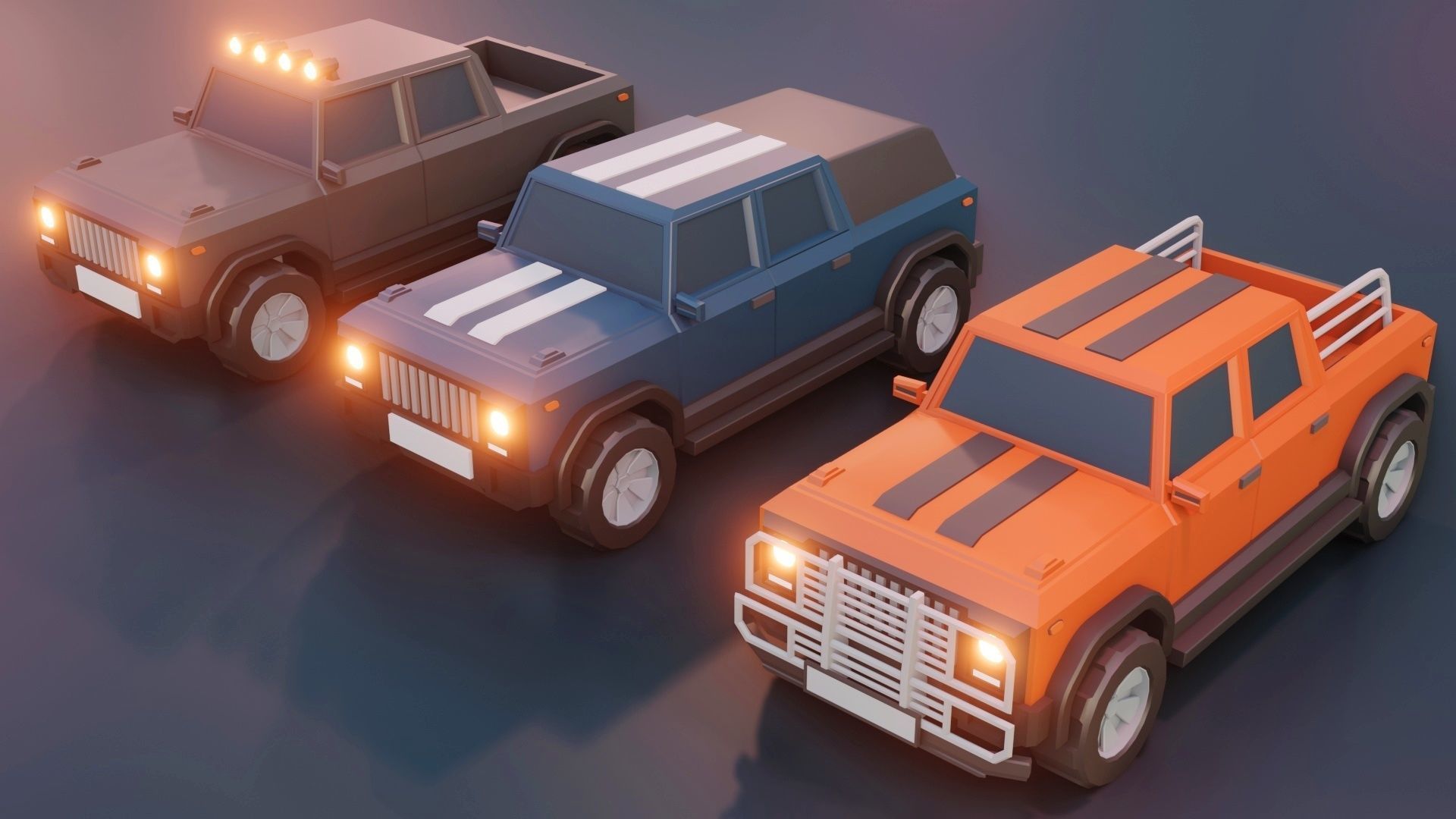 3D model Low Poly Cars Mega Pack Vol 2-10 lowpoly low-poly VR / AR / low-poly | CGTrader