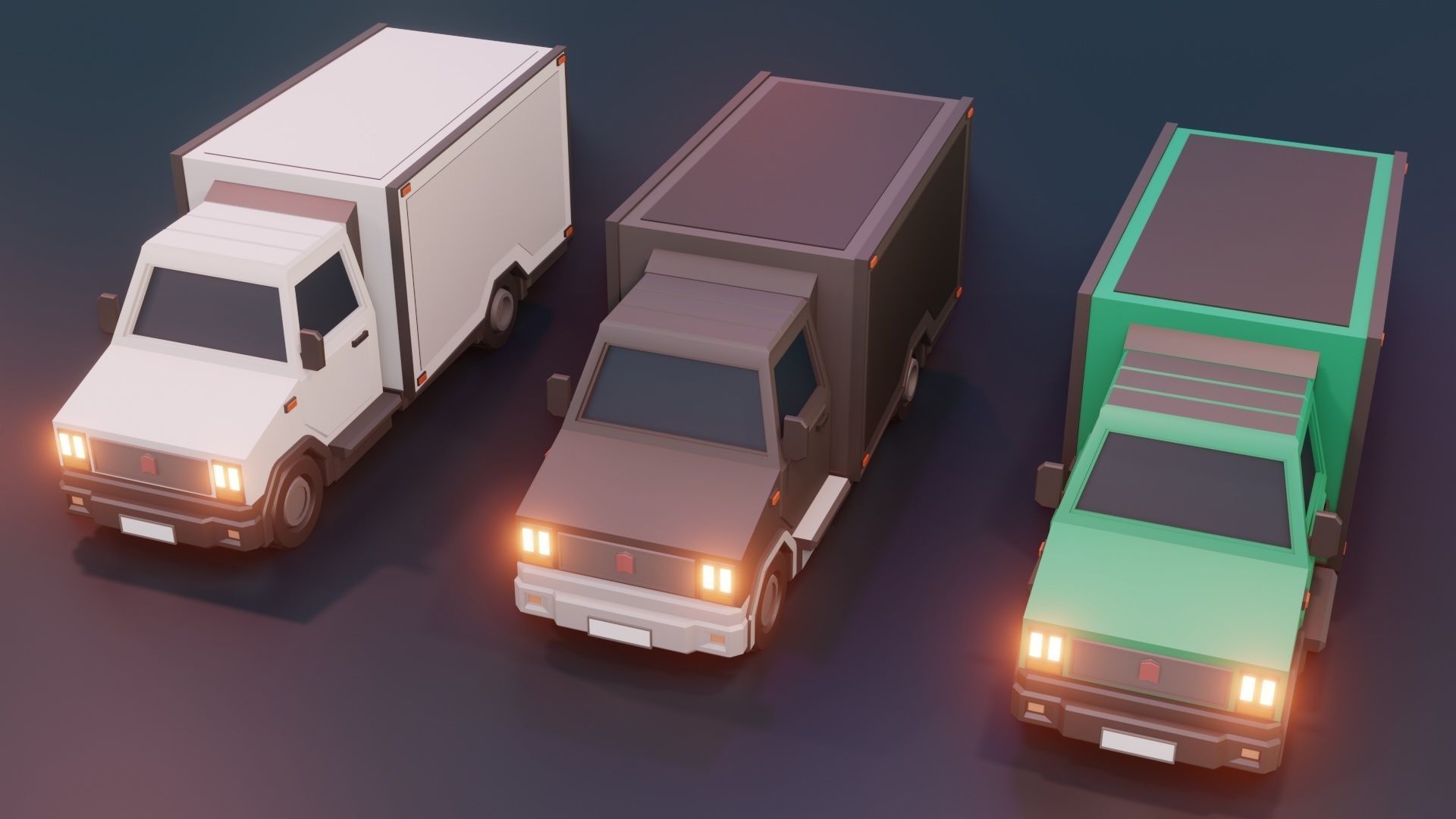 3D model Low Poly Cars Mega Pack Vol 2-10 lowpoly low-poly VR / AR ...