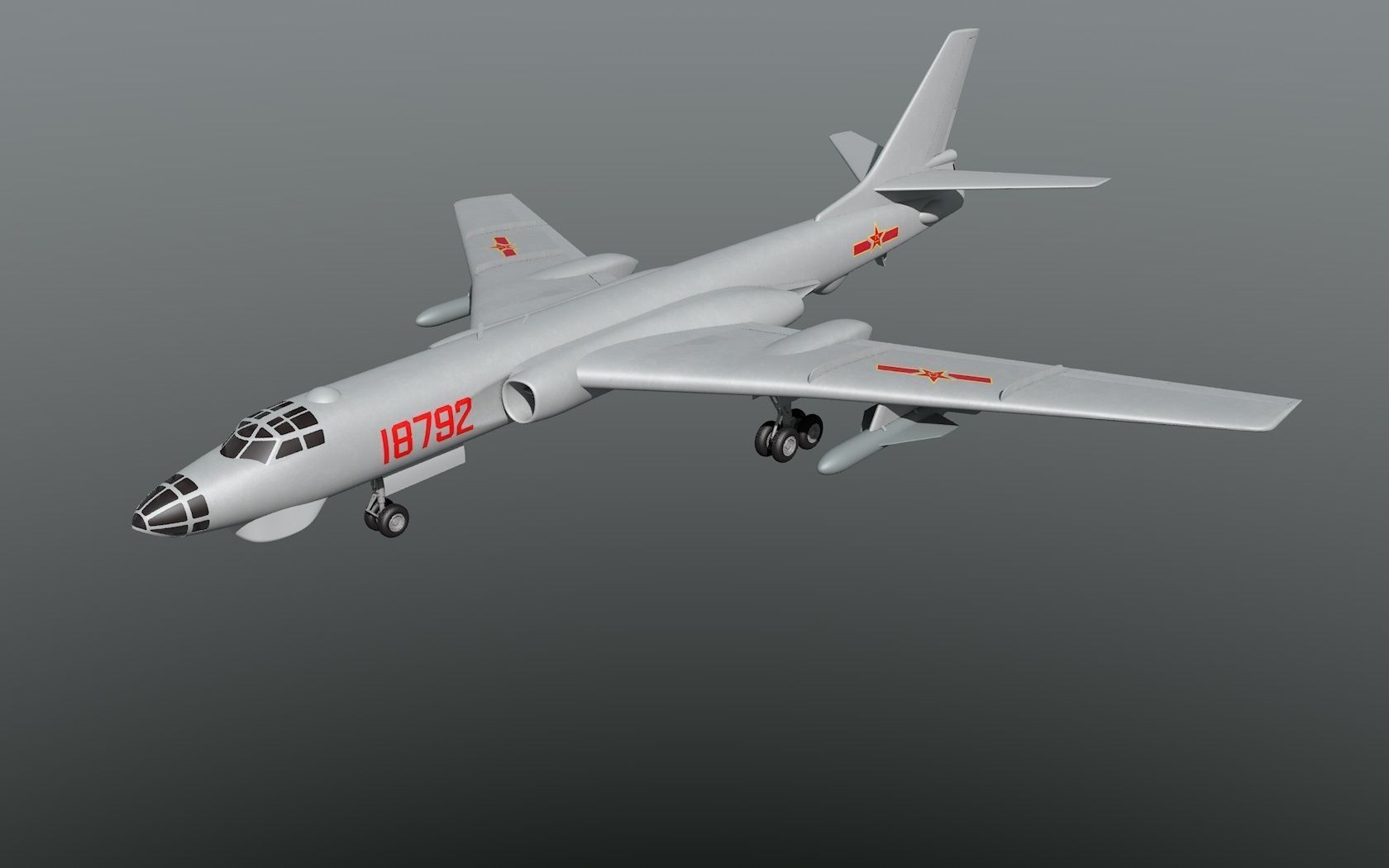 Chinese Air Force Xian H-6 3D model | CGTrader