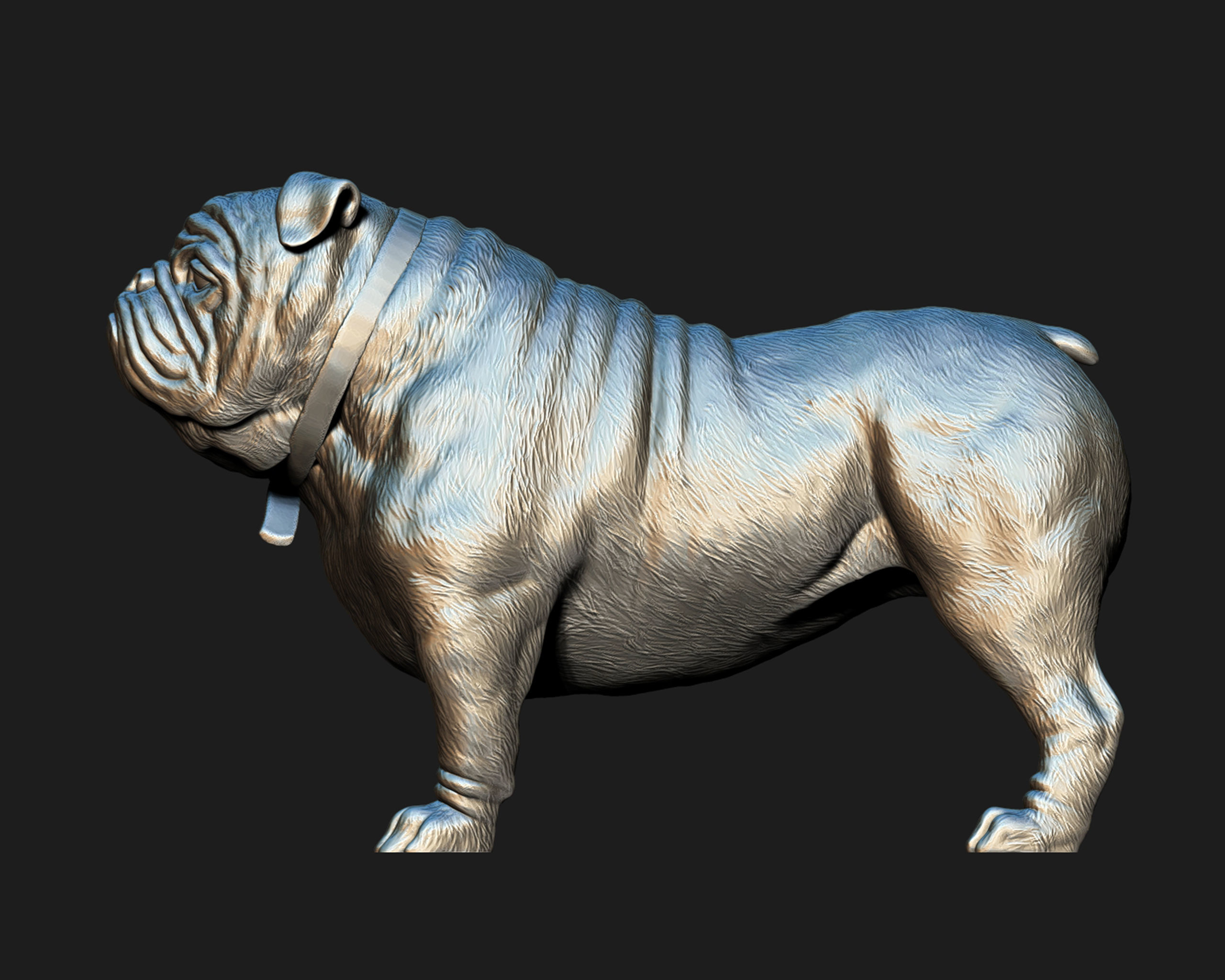 Bulldog model 3D model 3D printable | CGTrader