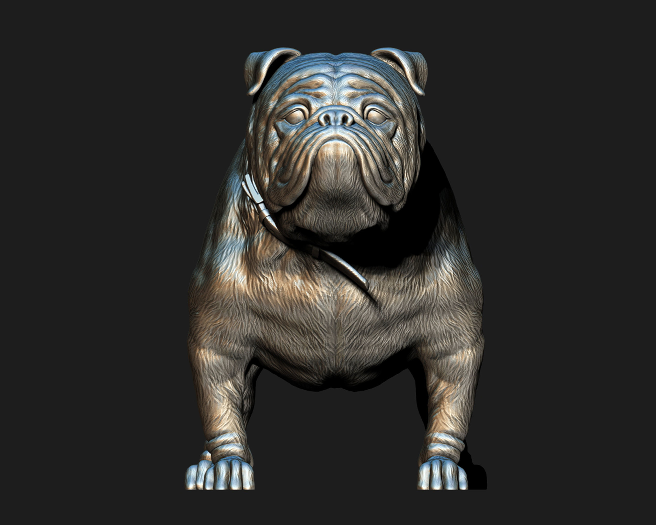 Bulldog model 3D model 3D printable | CGTrader
