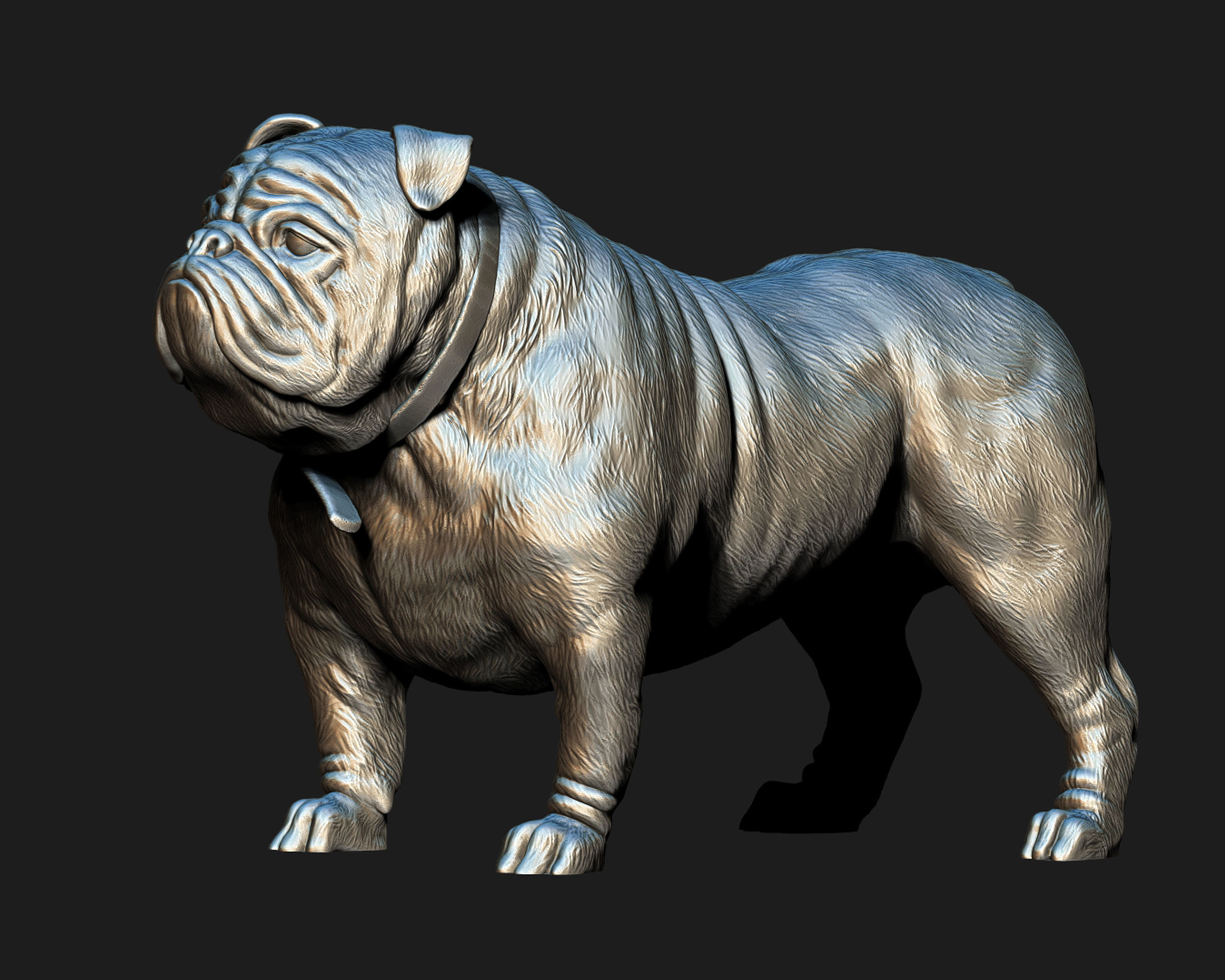 Bulldog model 3D model 3D printable | CGTrader