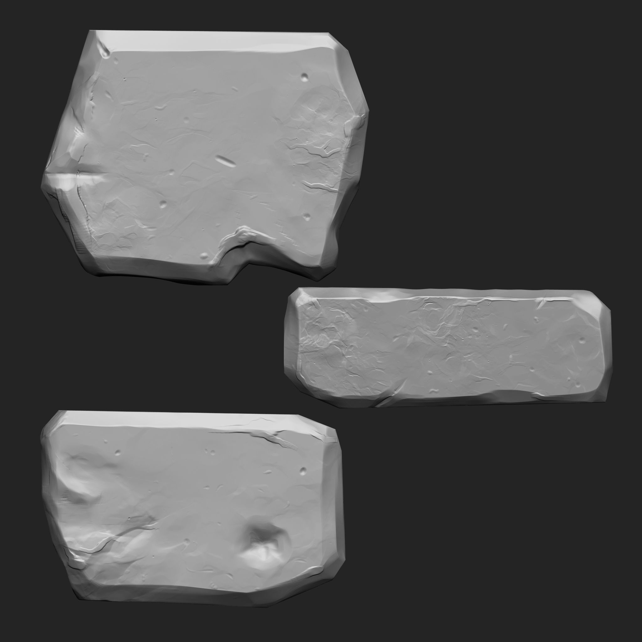 STYLIZED STONE MEGA PACK 4 IN ONE - 122 BRUSHES 3D model | CGTrader