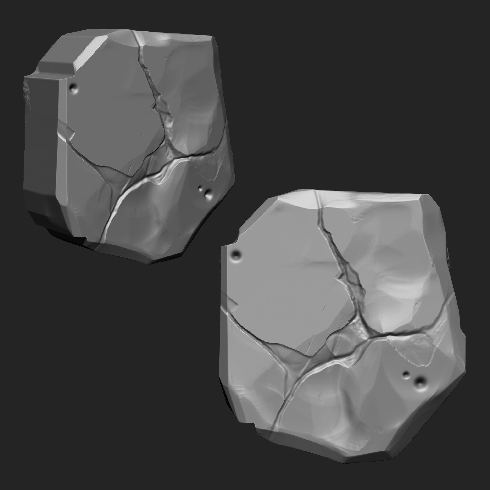 STYLIZED STONE MEGA PACK 4 IN ONE - 122 BRUSHES 3D model | CGTrader