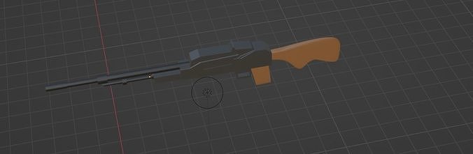 Kalashnikov machine gun free VR / AR / low-poly 3D model animated ...