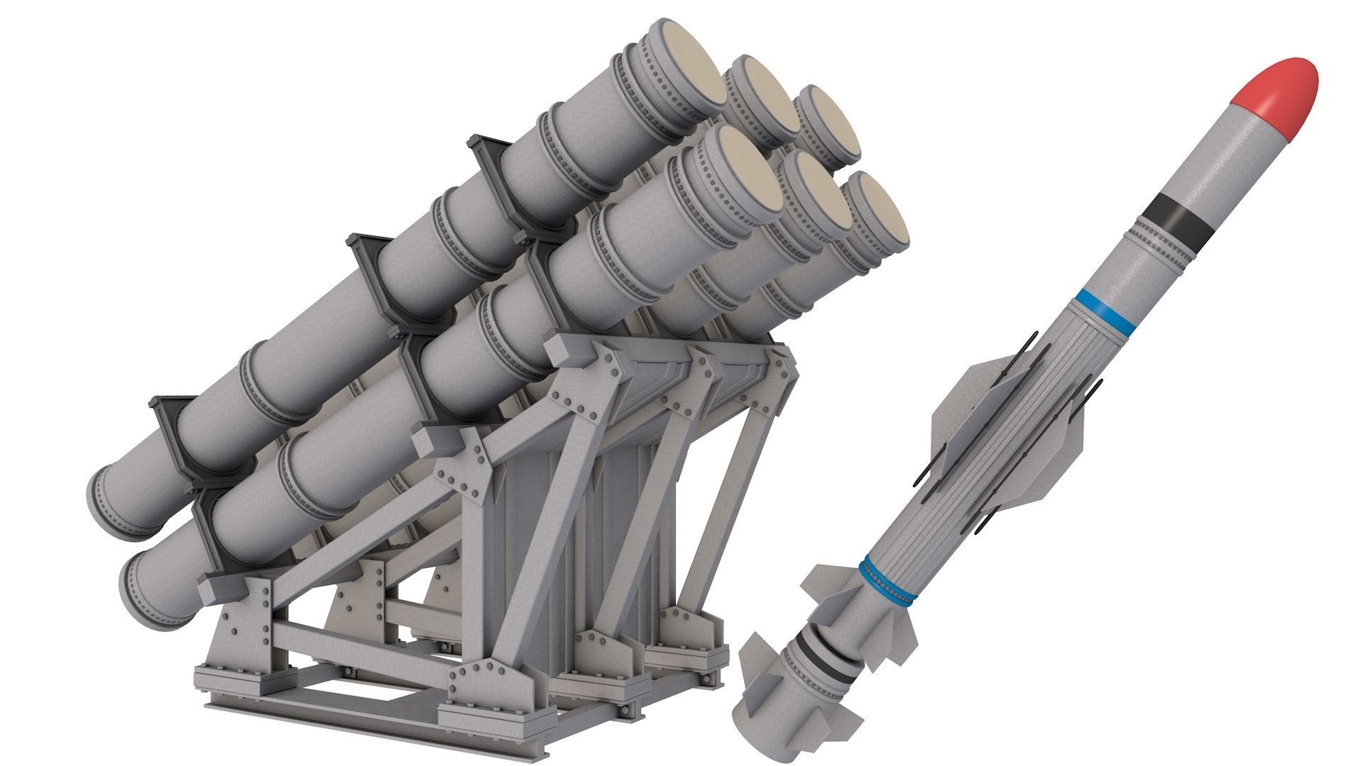 Multi Mission Radar and missile launch system collection 3D model ...