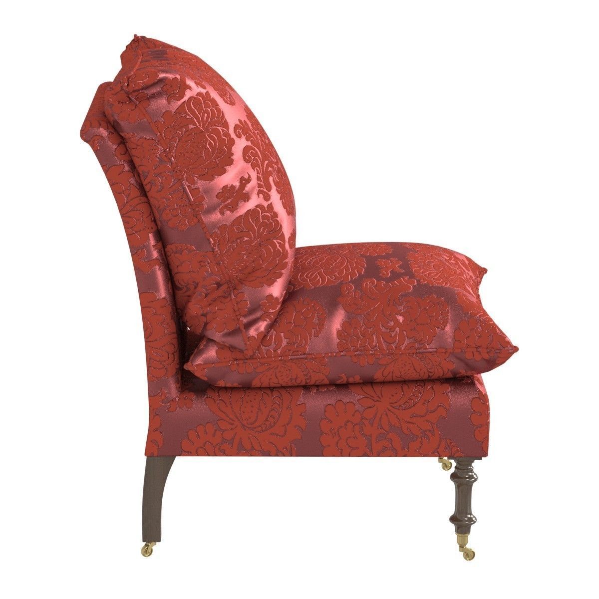Bergere chair red upholstery 3D model | CGTrader
