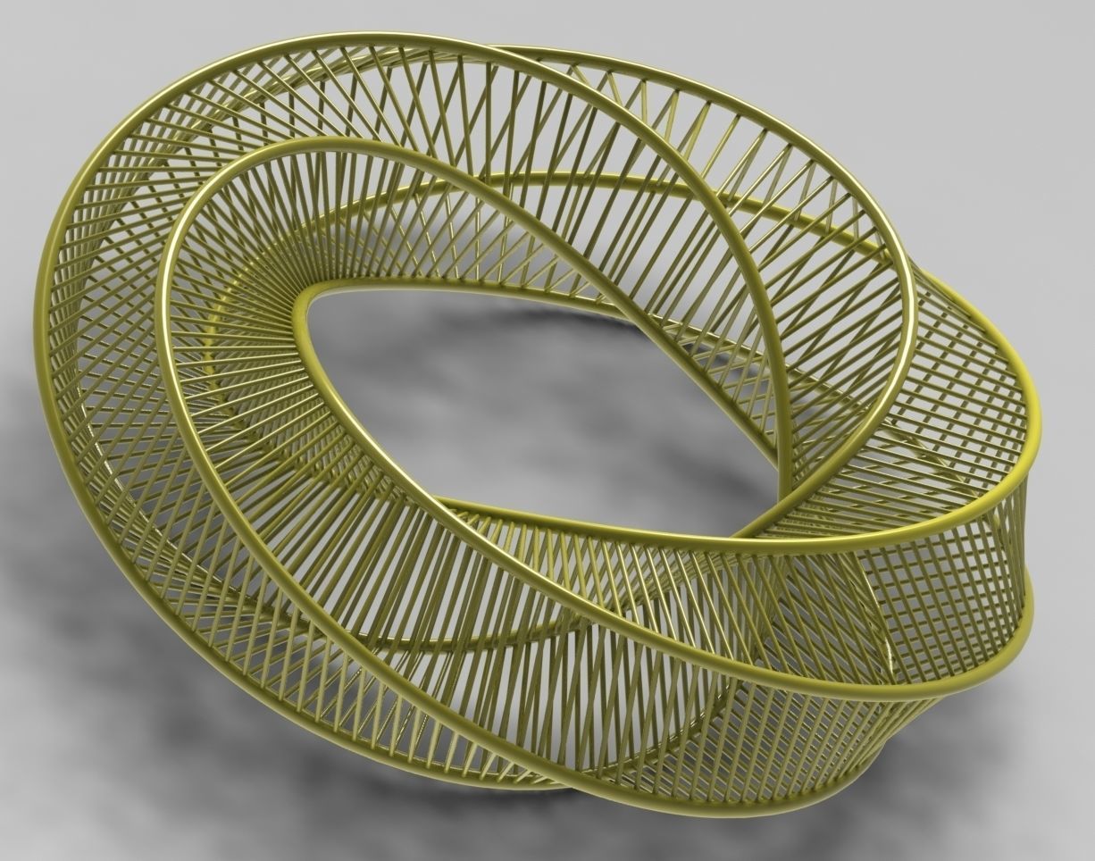 Mobius bracelet design five-pointed 3D model 3D printable | CGTrader