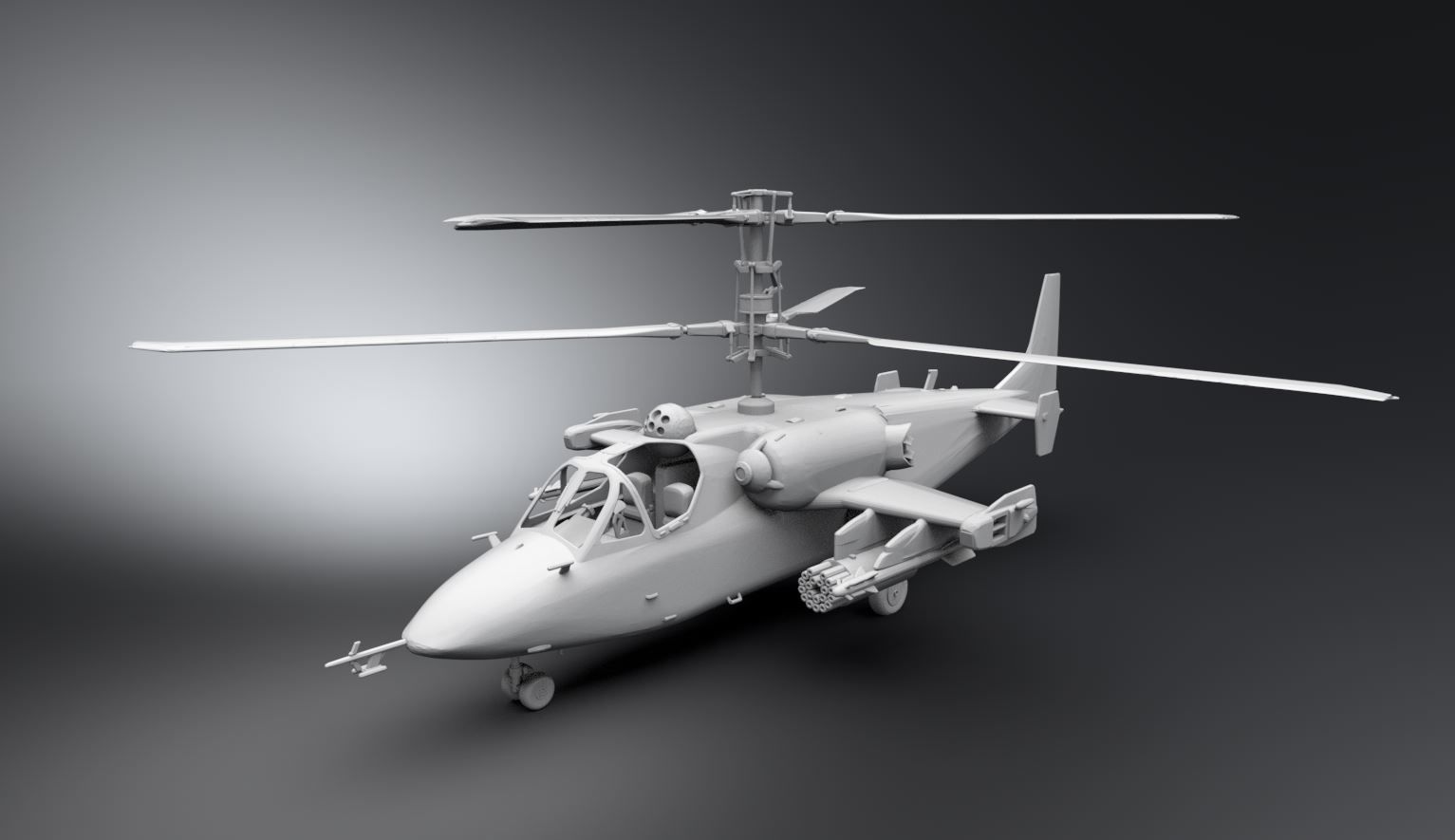 Kamov Ka 52 Scale model 3D model 3D printable | CGTrader