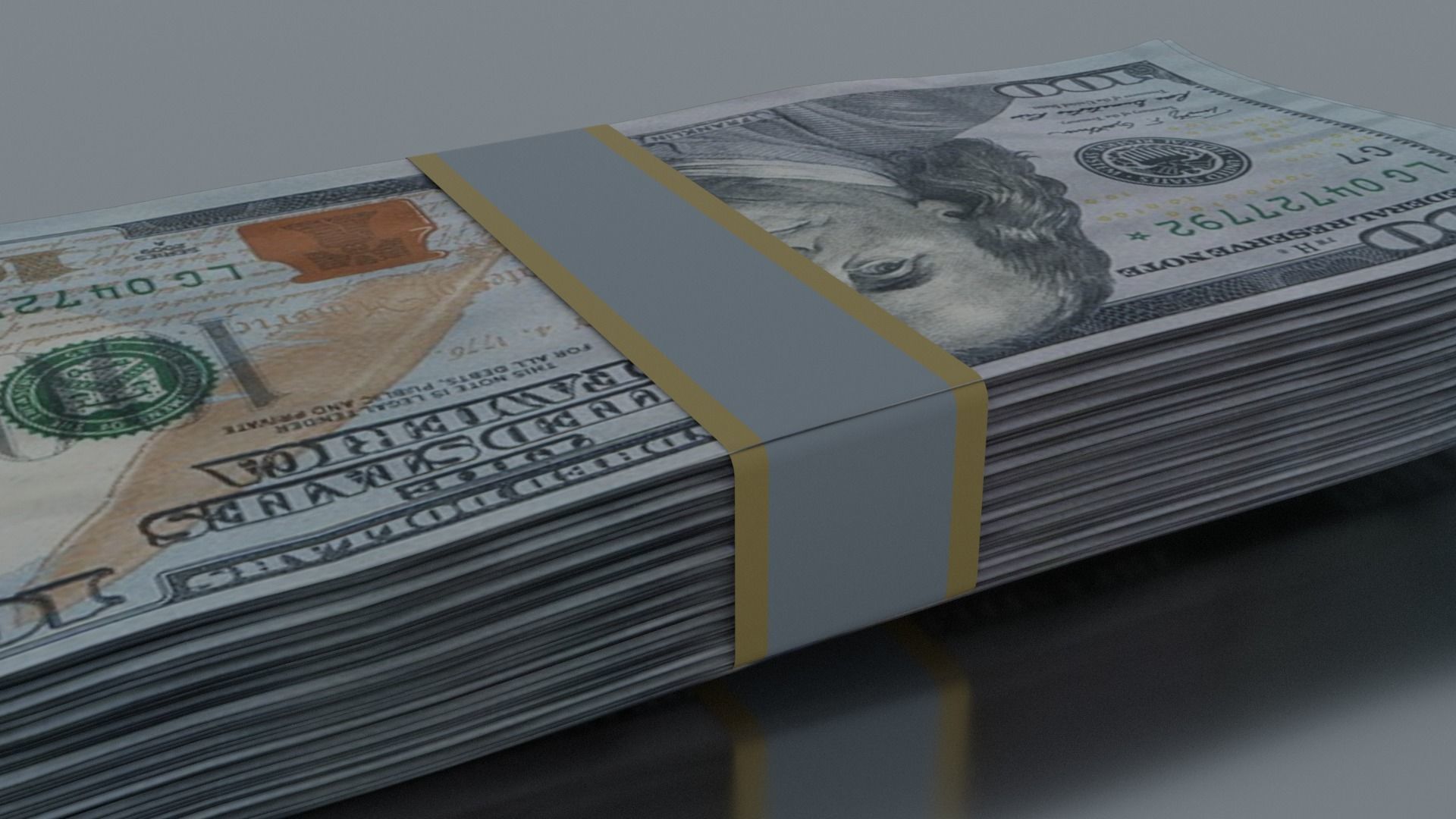 stack of money 3D model | CGTrader