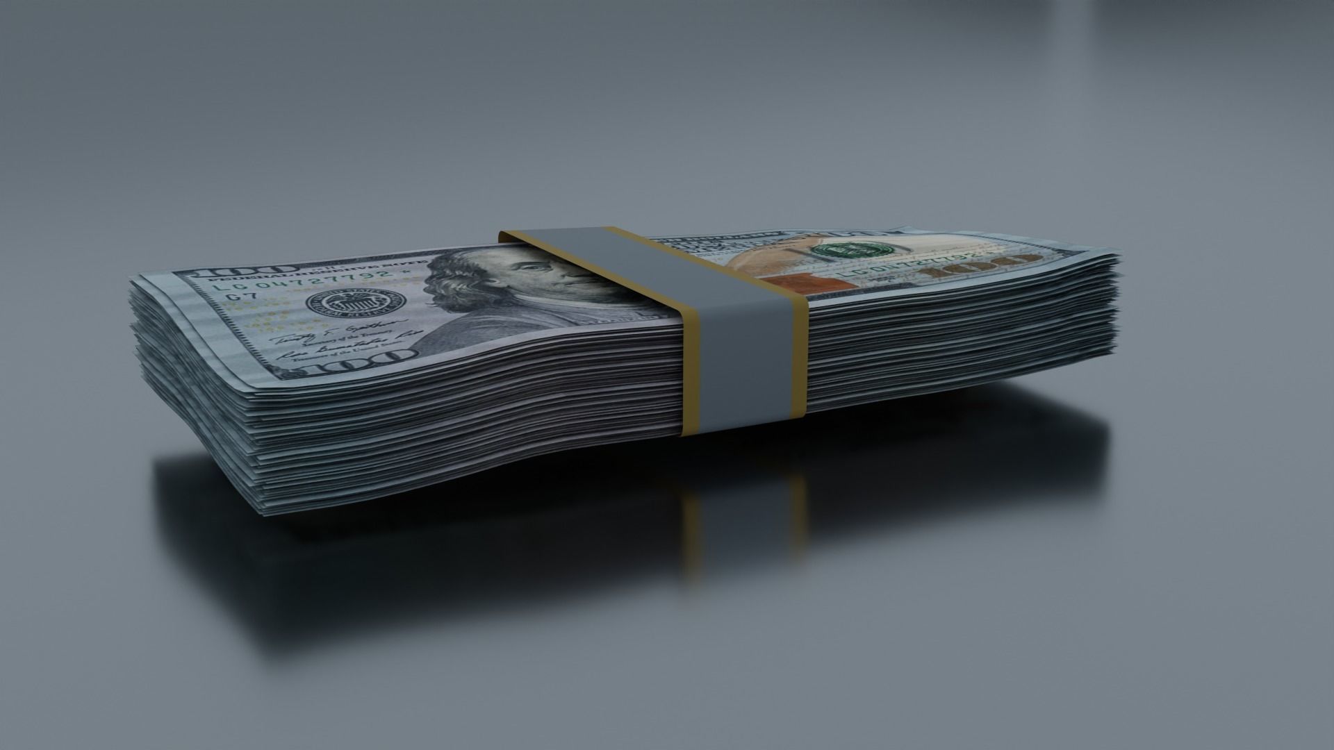 stack of money 3D model | CGTrader