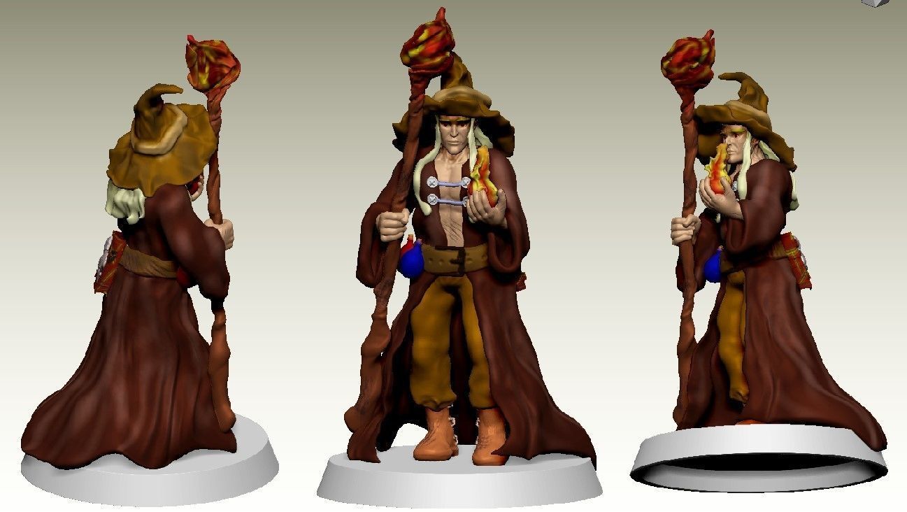 Wizard - Sorcerer 3d Design DND Fantasy Table top Games 3D model | CGTrader