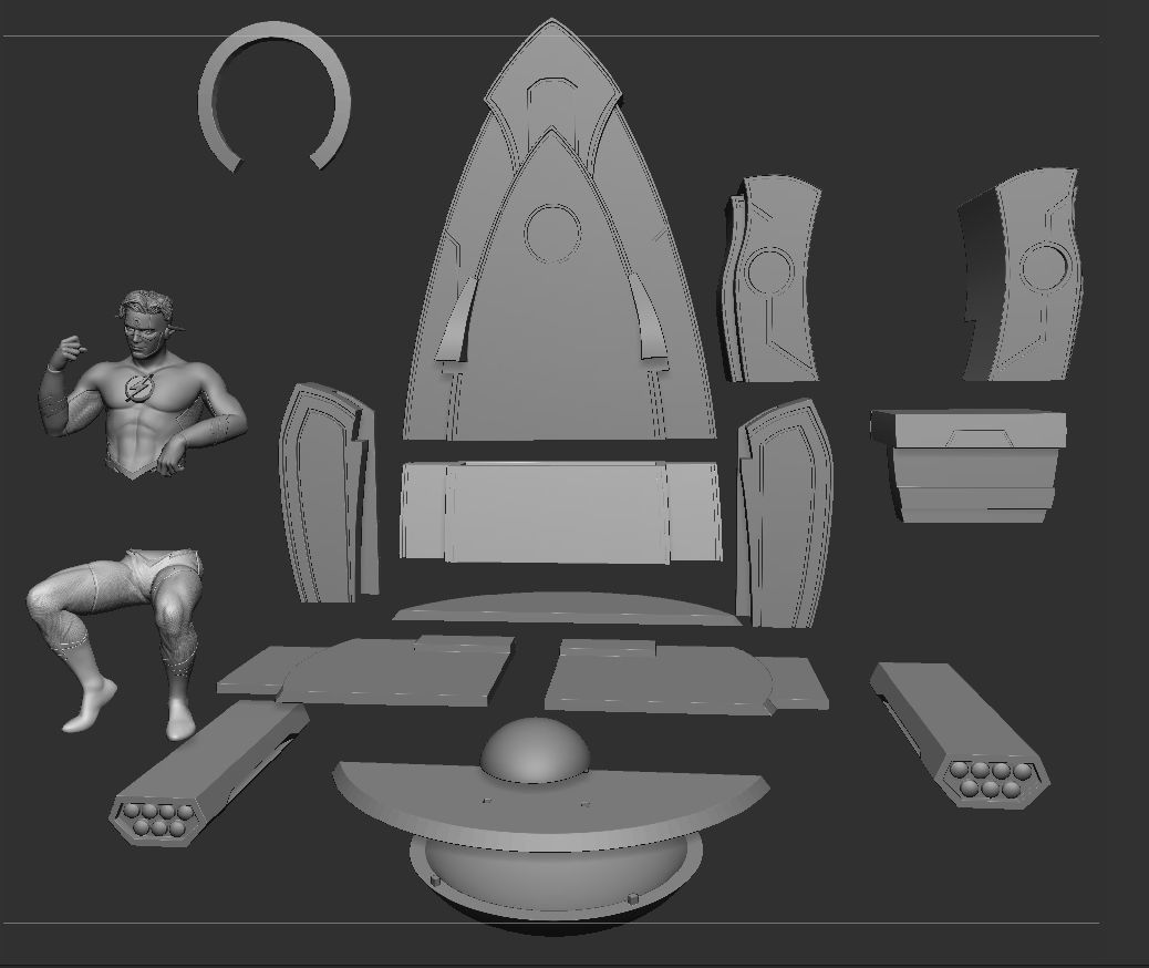 Batman and flash Mobius chair 3D model 3D printable | CGTrader