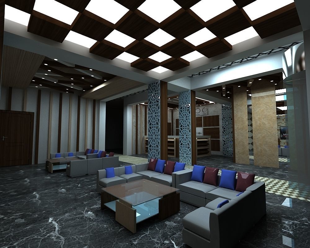 hotel reception 3D model | CGTrader