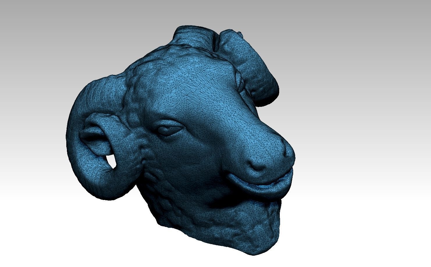 Ram head high detailed 3D model 3D printable | CGTrader