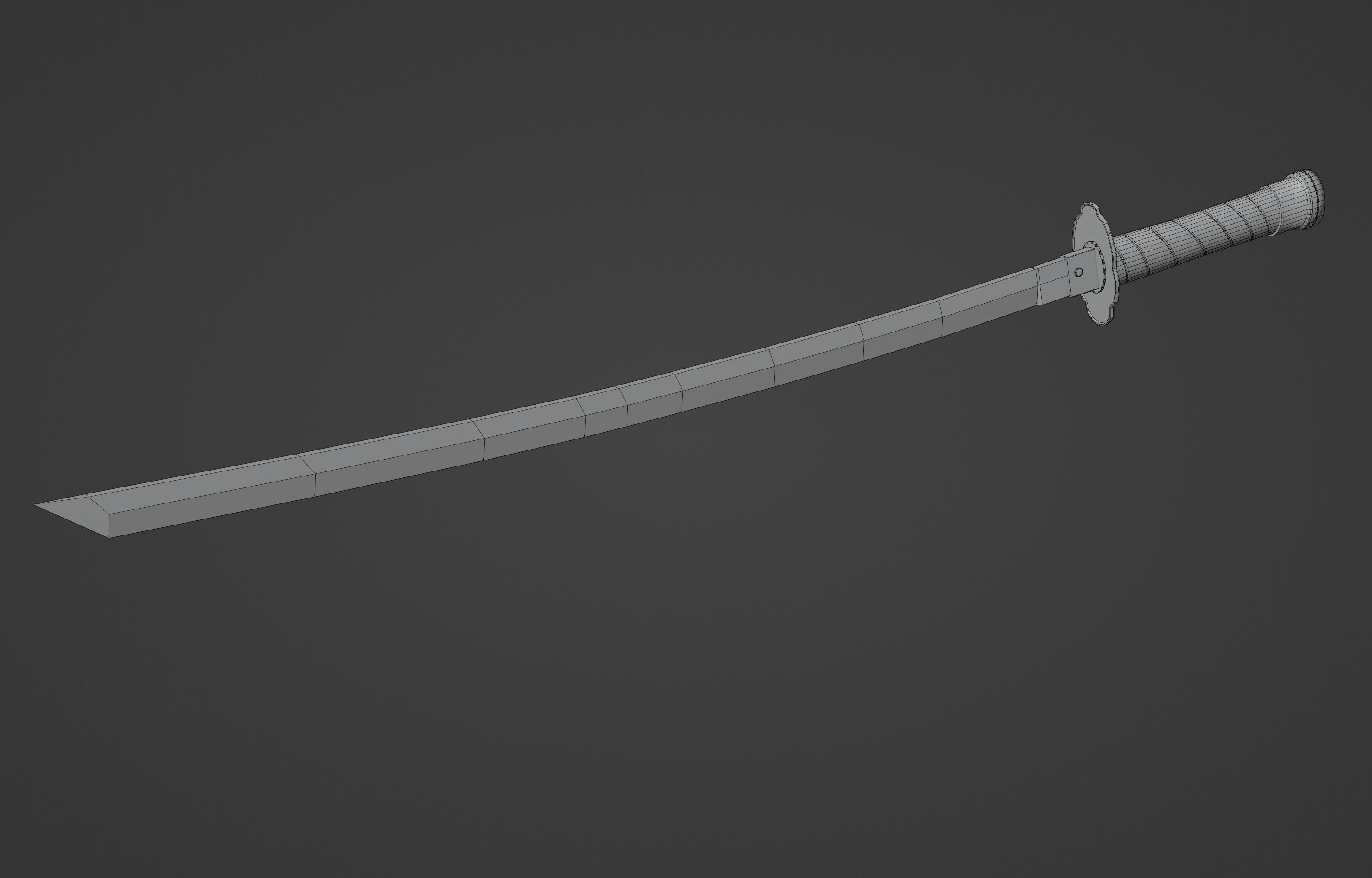 3D model real ninja katana PBR low-poly game ready VR / AR / low-poly ...