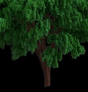3D tree set that simulates pixel art free 3D model | CGTrader