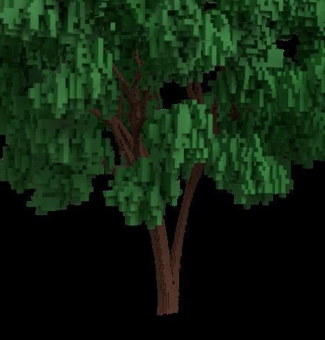 3D tree set that simulates pixel art free 3D model | CGTrader
