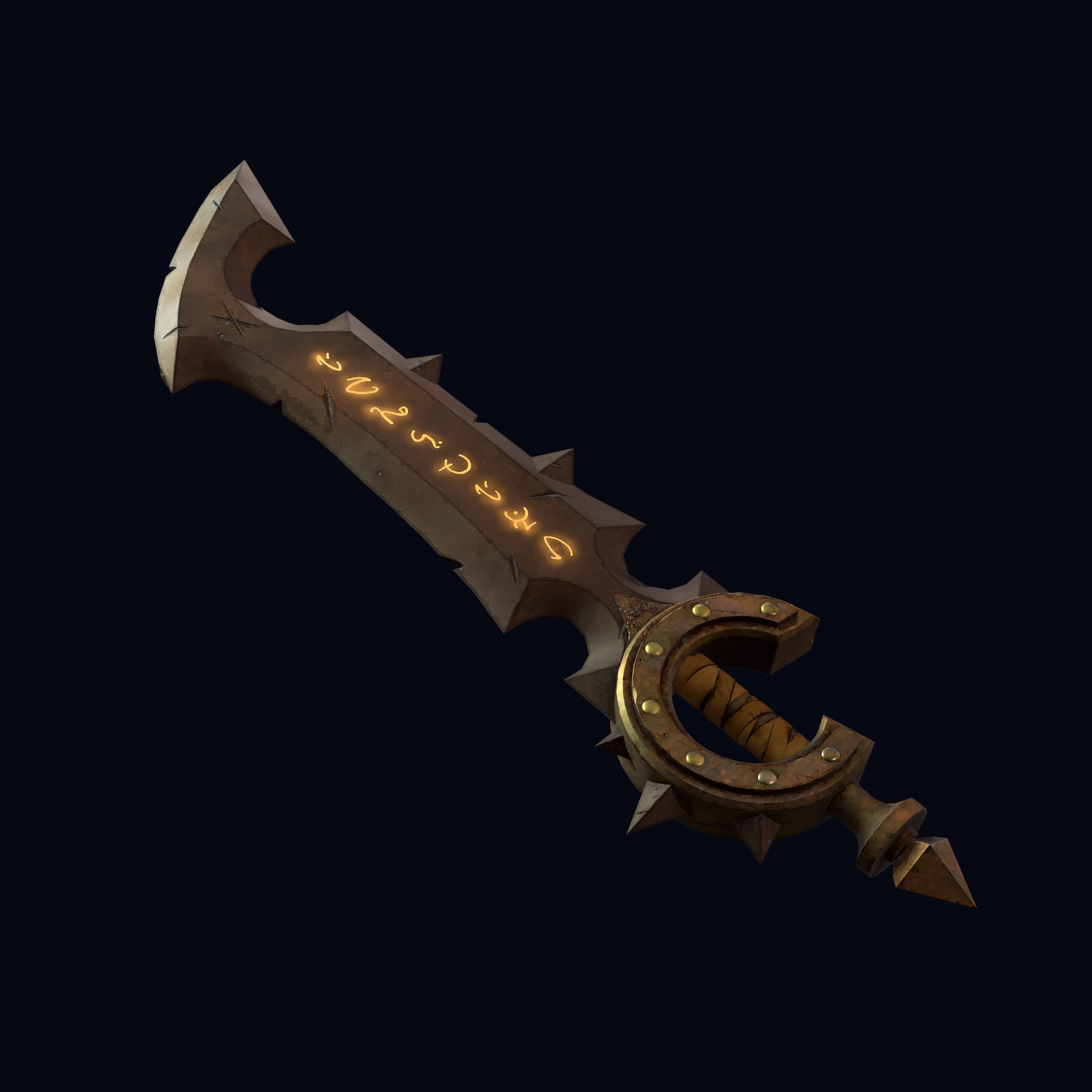 3D model Game-Ready Stylized Rune Sword VR / AR / low-poly | CGTrader