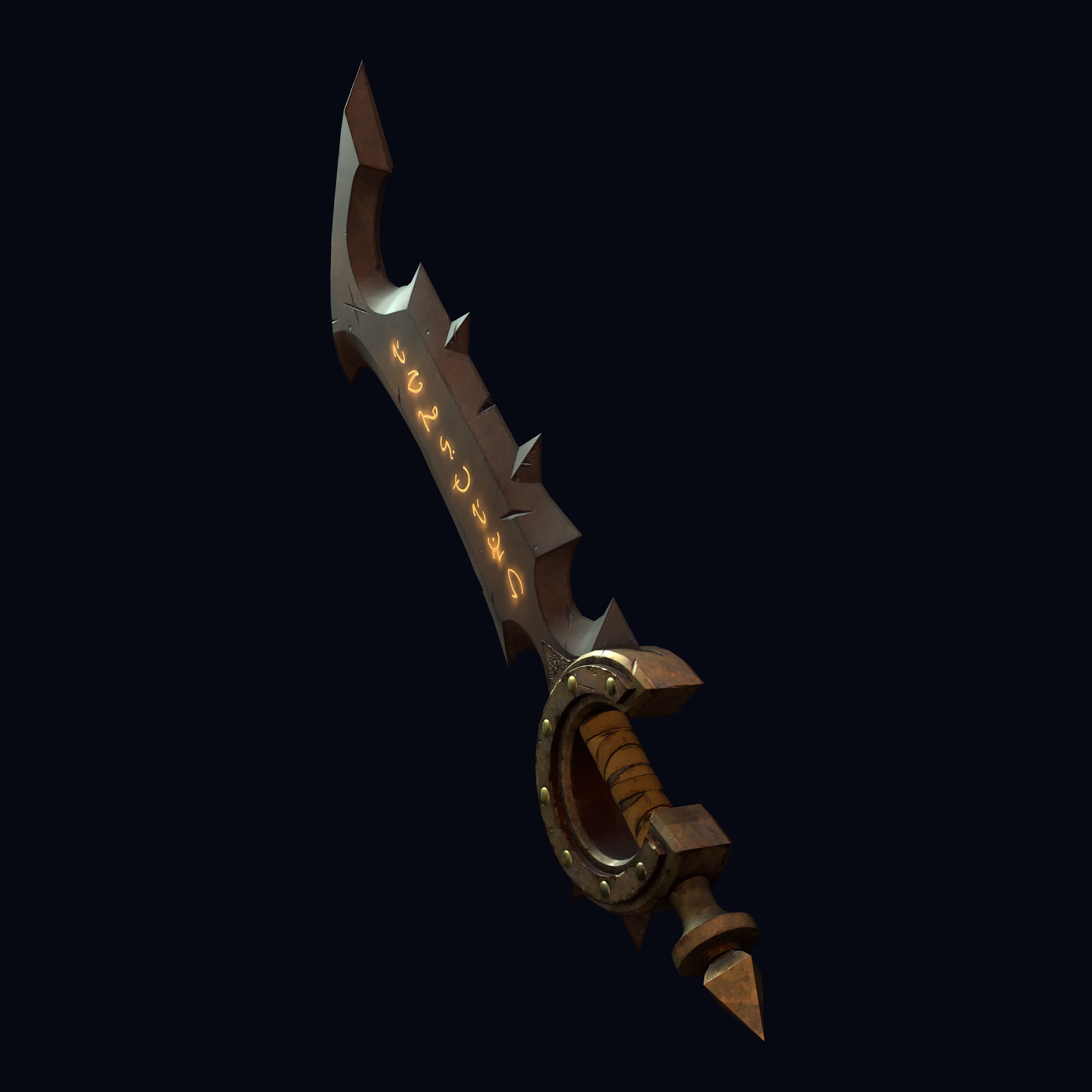 3D model Game-Ready Stylized Rune Sword VR / AR / low-poly | CGTrader