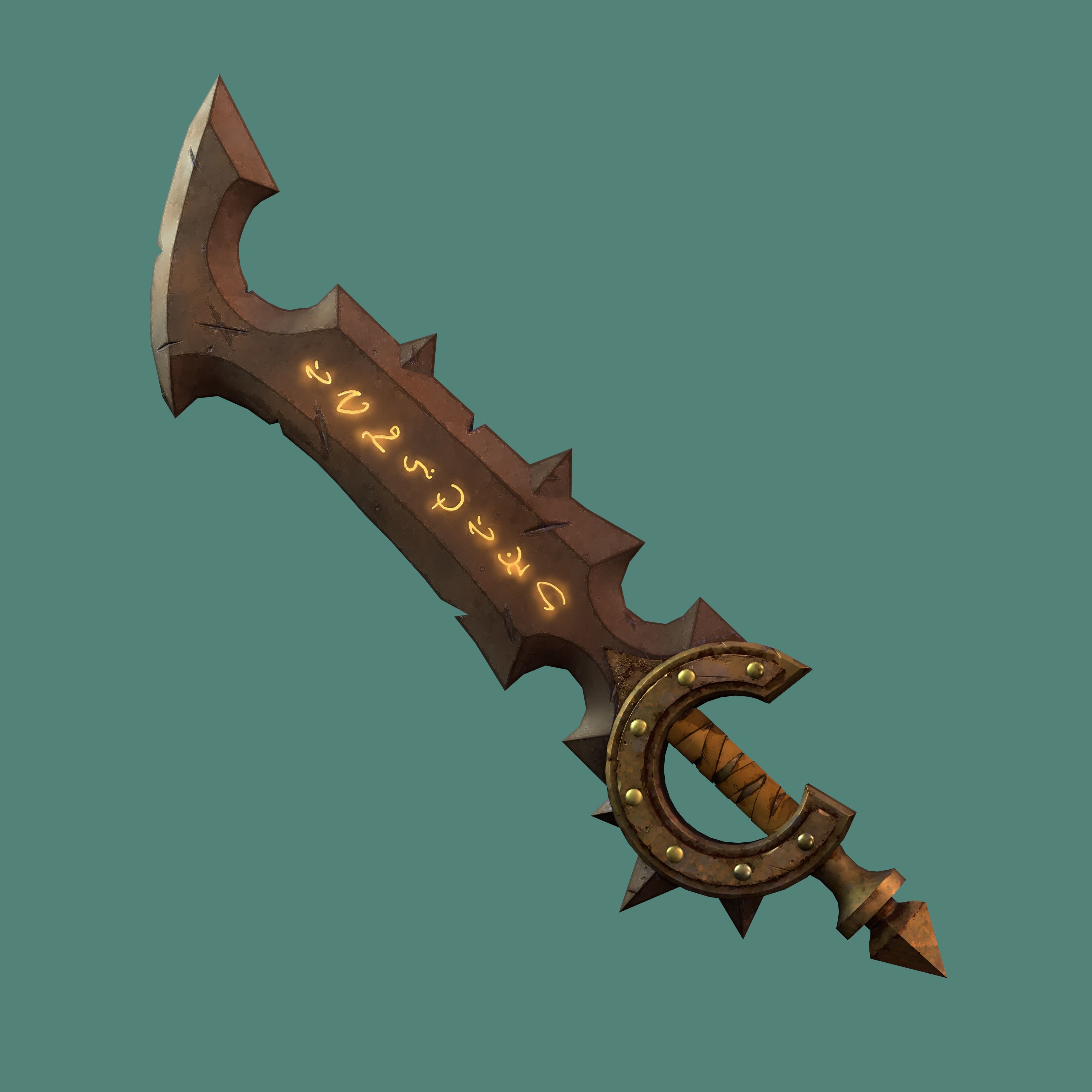 3D model Game-Ready Stylized Rune Sword VR / AR / low-poly | CGTrader