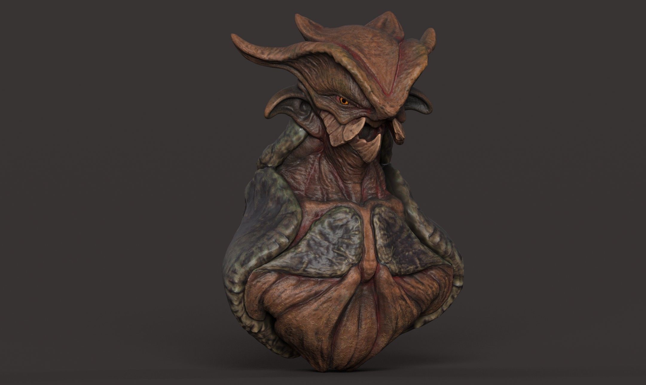 3D model Alien bust VR / AR / low-poly | CGTrader
