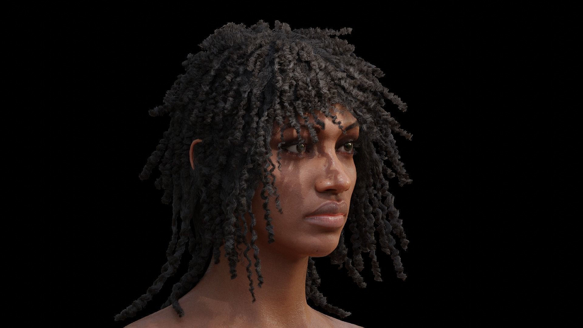 Zima African Photorealistic Female Character Blender 3D model 3D model ...