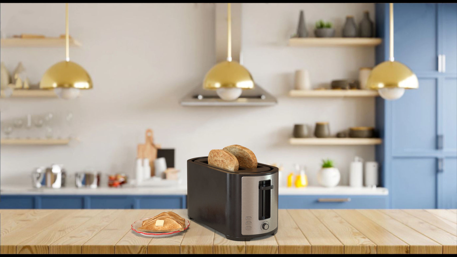 3D model Two Slice Extra Wide Toaster VR / AR / low-poly | CGTrader
