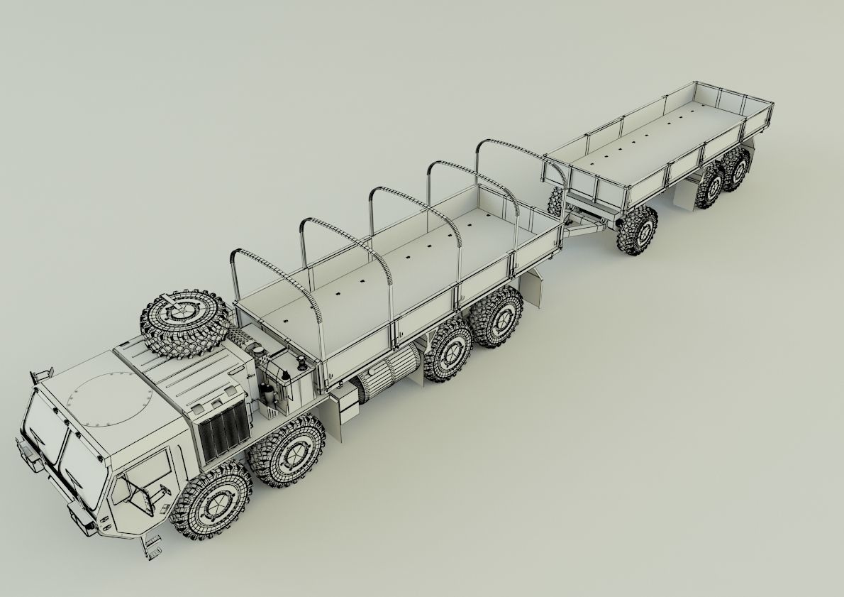 Assy hemtt A4 trailer 3D model | CGTrader