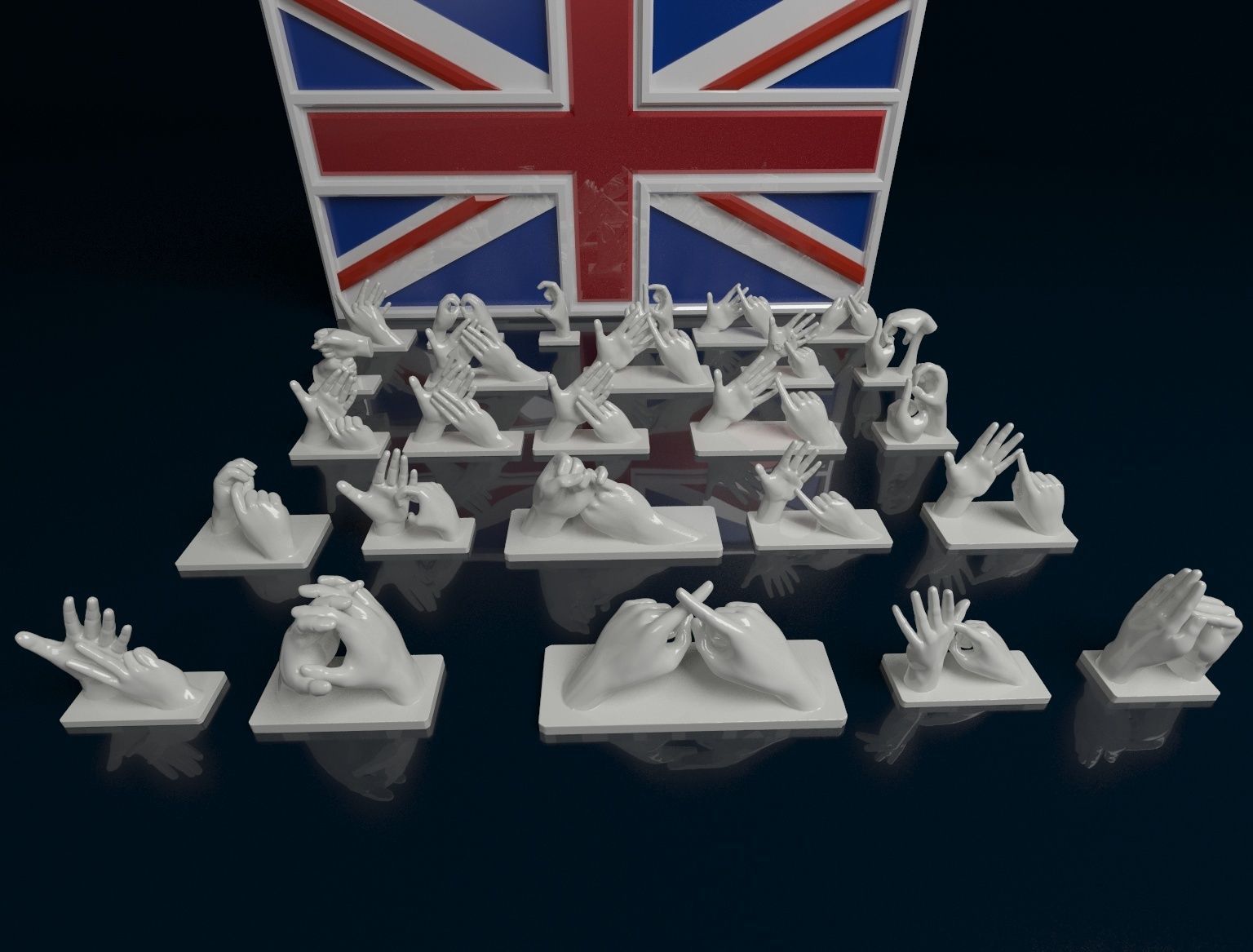 BSL alphabet 3D model 3D printable | CGTrader