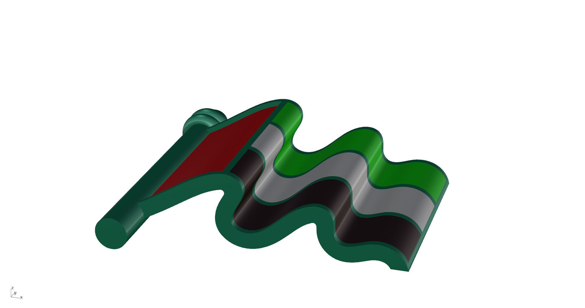 UAE Flag batch 3D model 3D printable | CGTrader