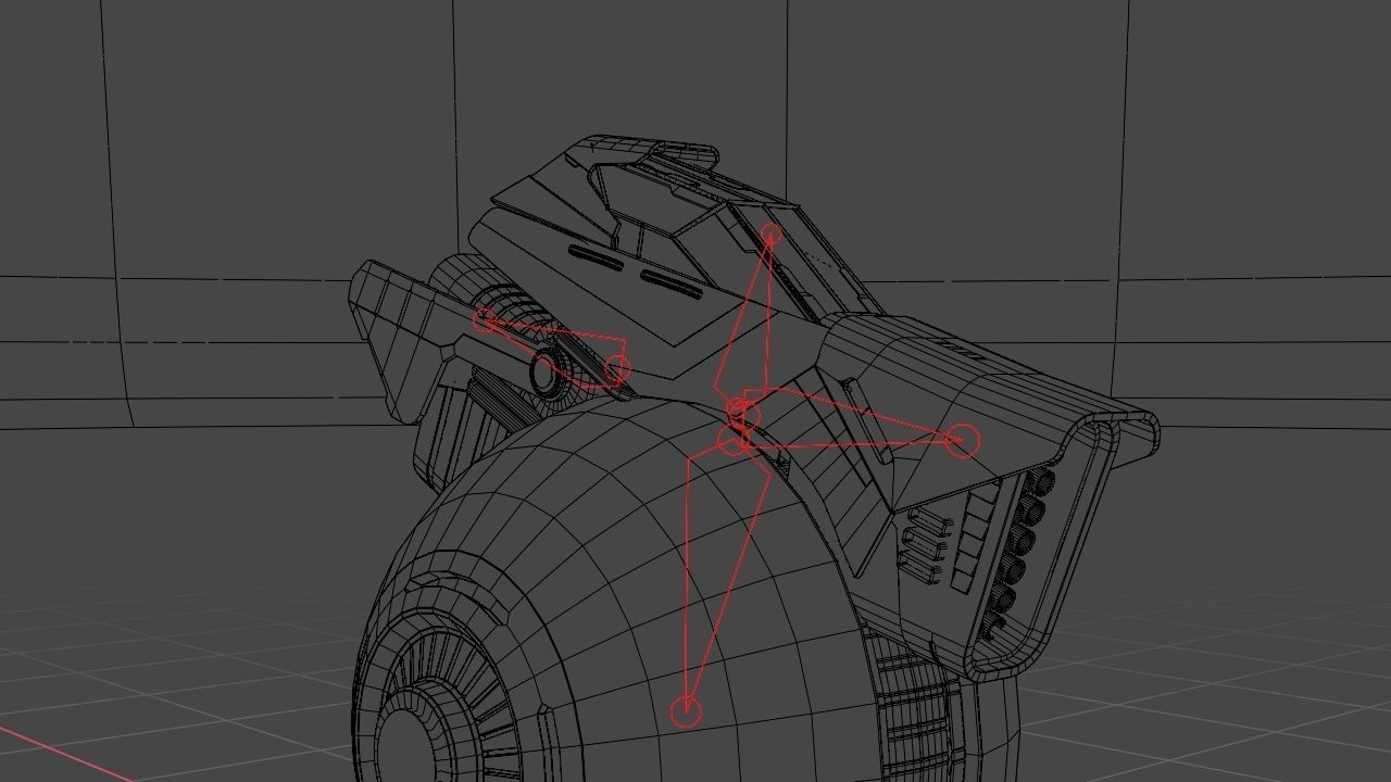 one wheel futuristic vehicle 3D model rigged | CGTrader