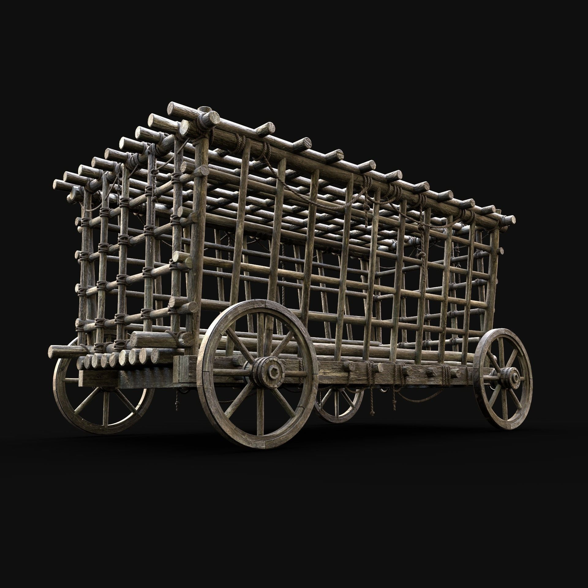 CAGE PACK ANIMAL HUMAN MEDIEVAL FARM WOODEN LOCKER COLLECTION VR / AR ...