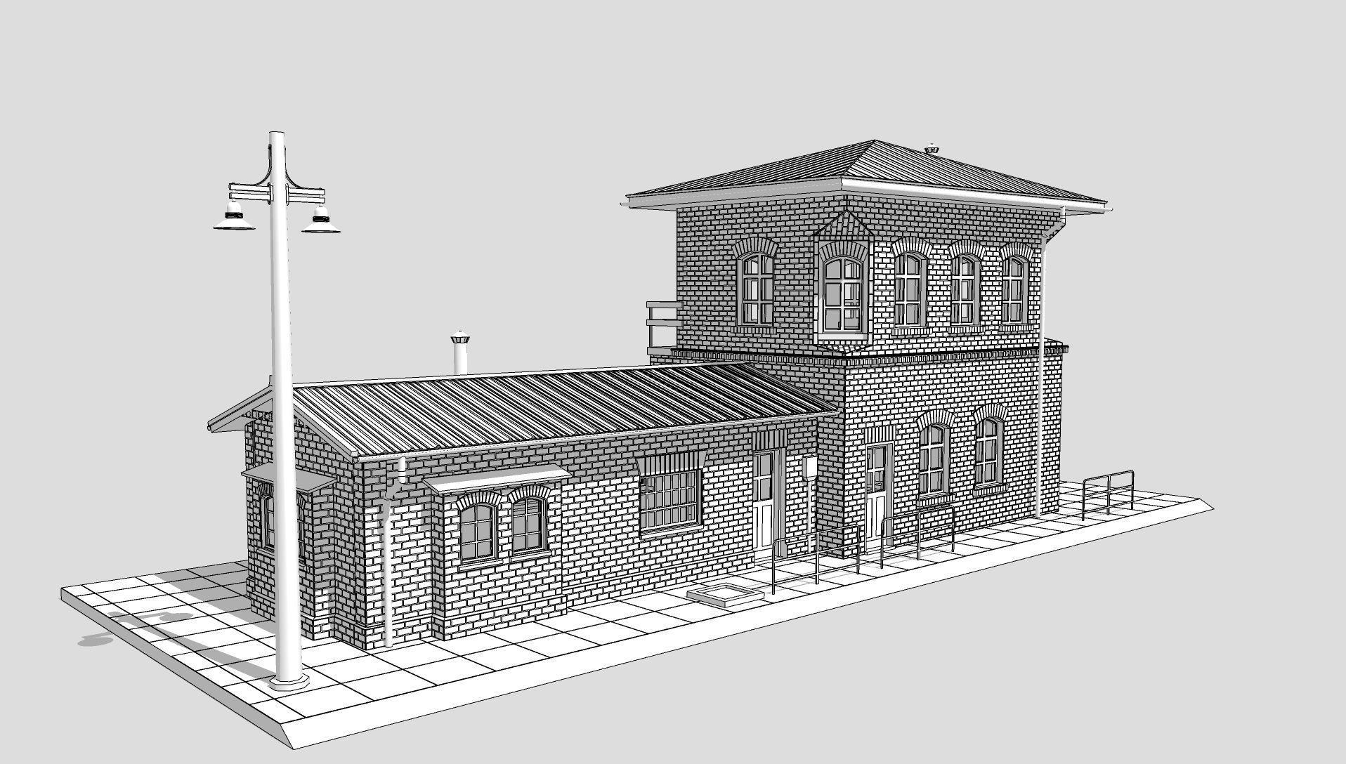 Railway signal box Wroclaw 3D model | CGTrader