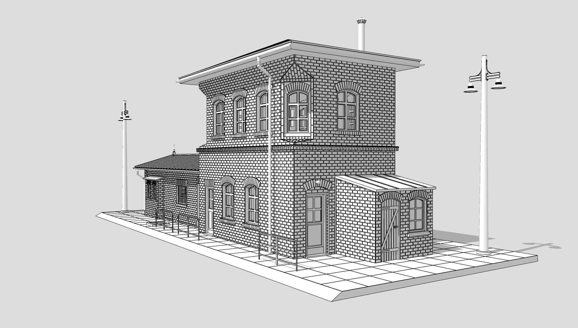 Railway signal box Wroclaw 3D model | CGTrader