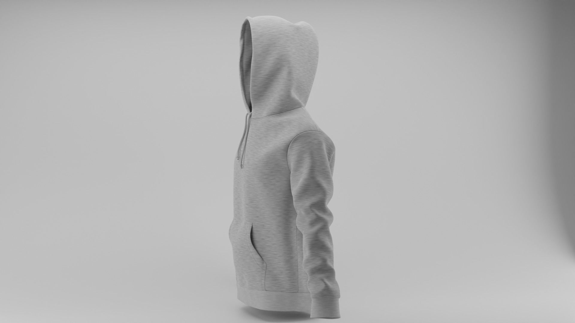 Male Hoodie with a Pocket 3D model | CGTrader