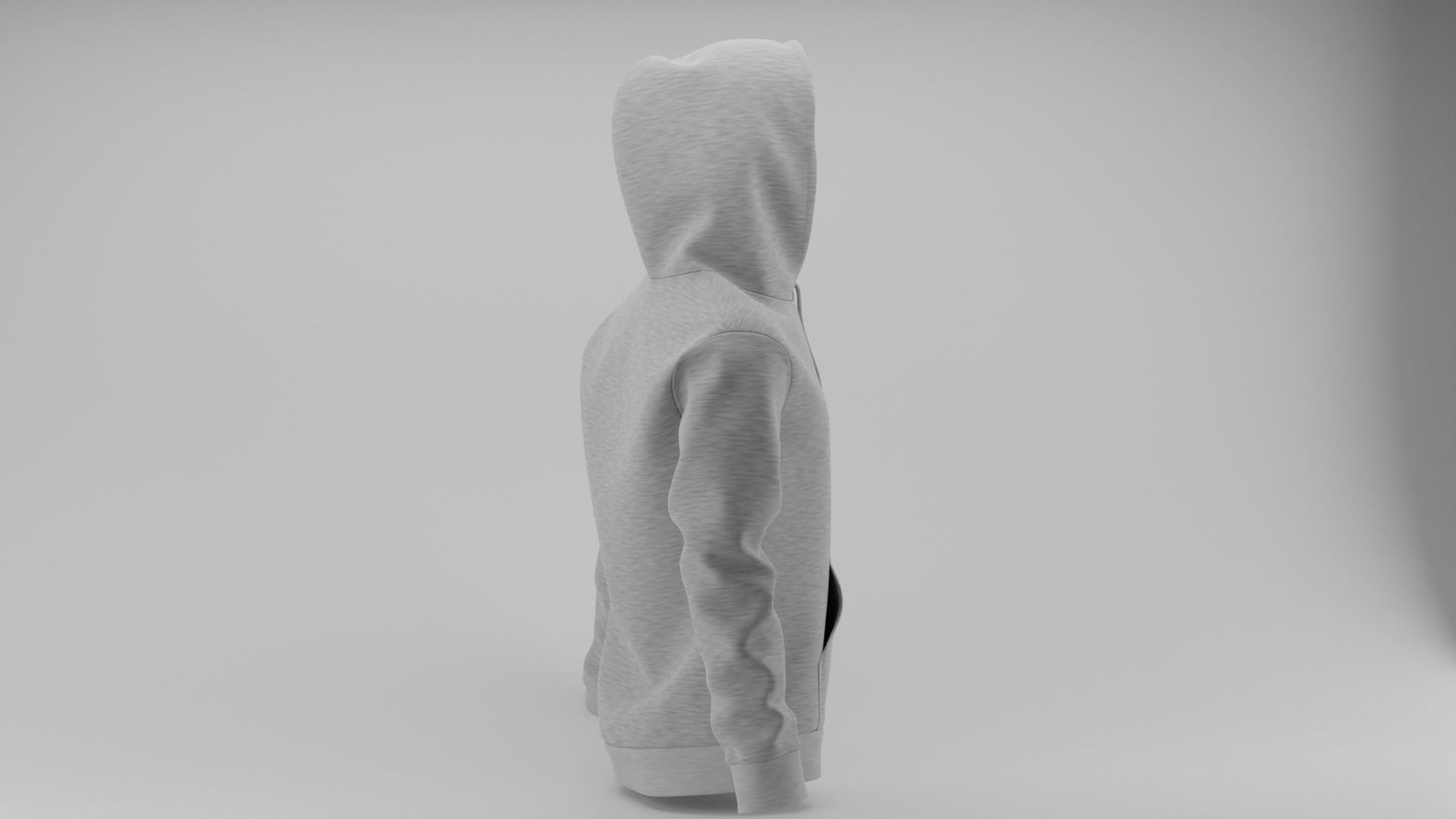Male Hoodie with a Pocket 3D model | CGTrader