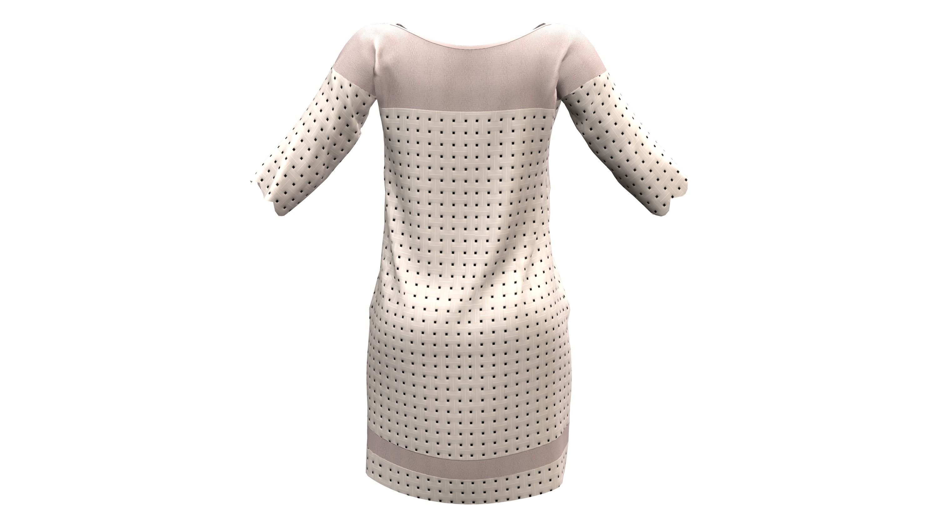 3D model Tunic Summer Dress VR / AR / low-poly | CGTrader
