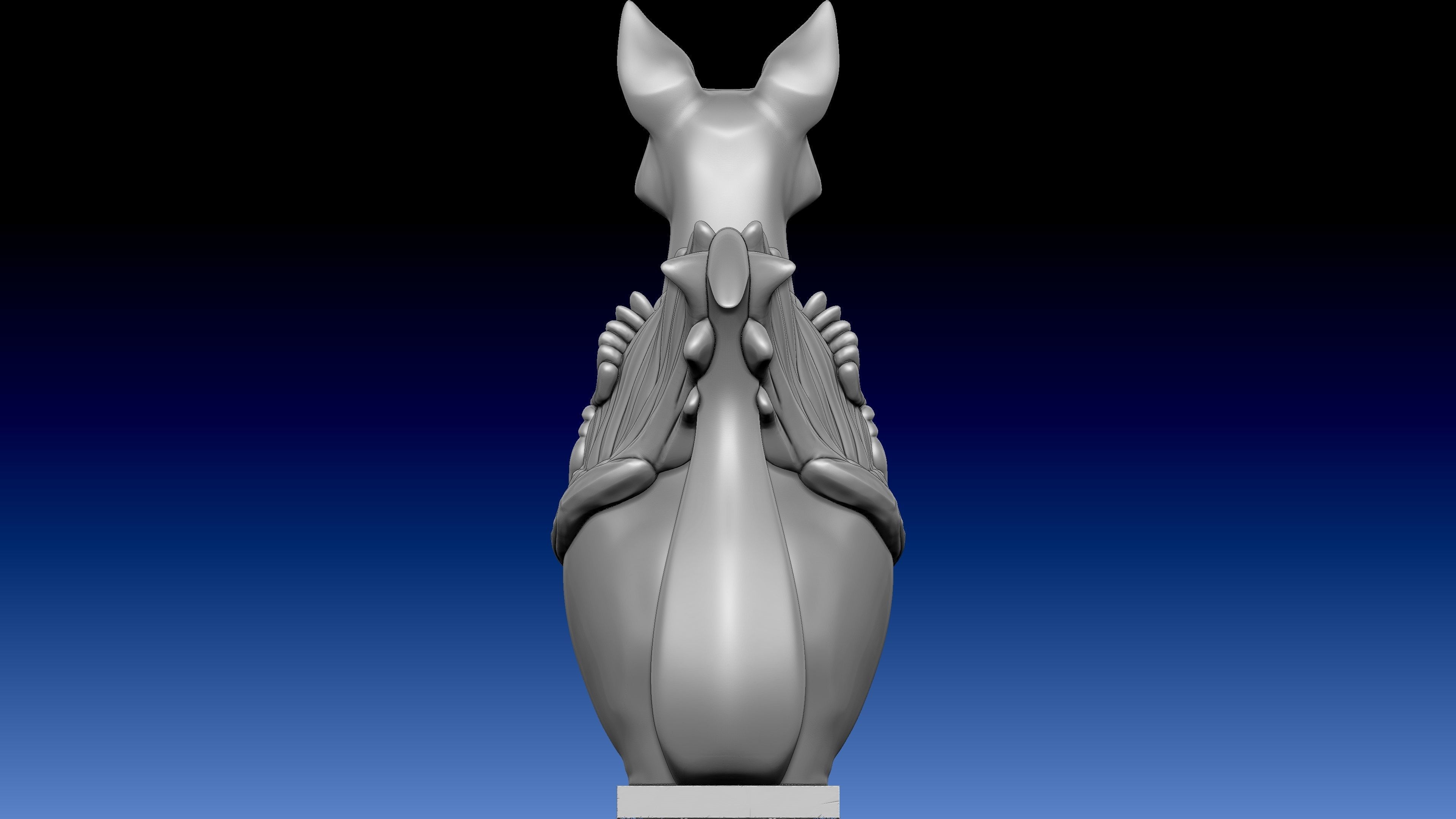 3d Print Cat Sphynx with Wings Sitting 3D model 3D printable | CGTrader