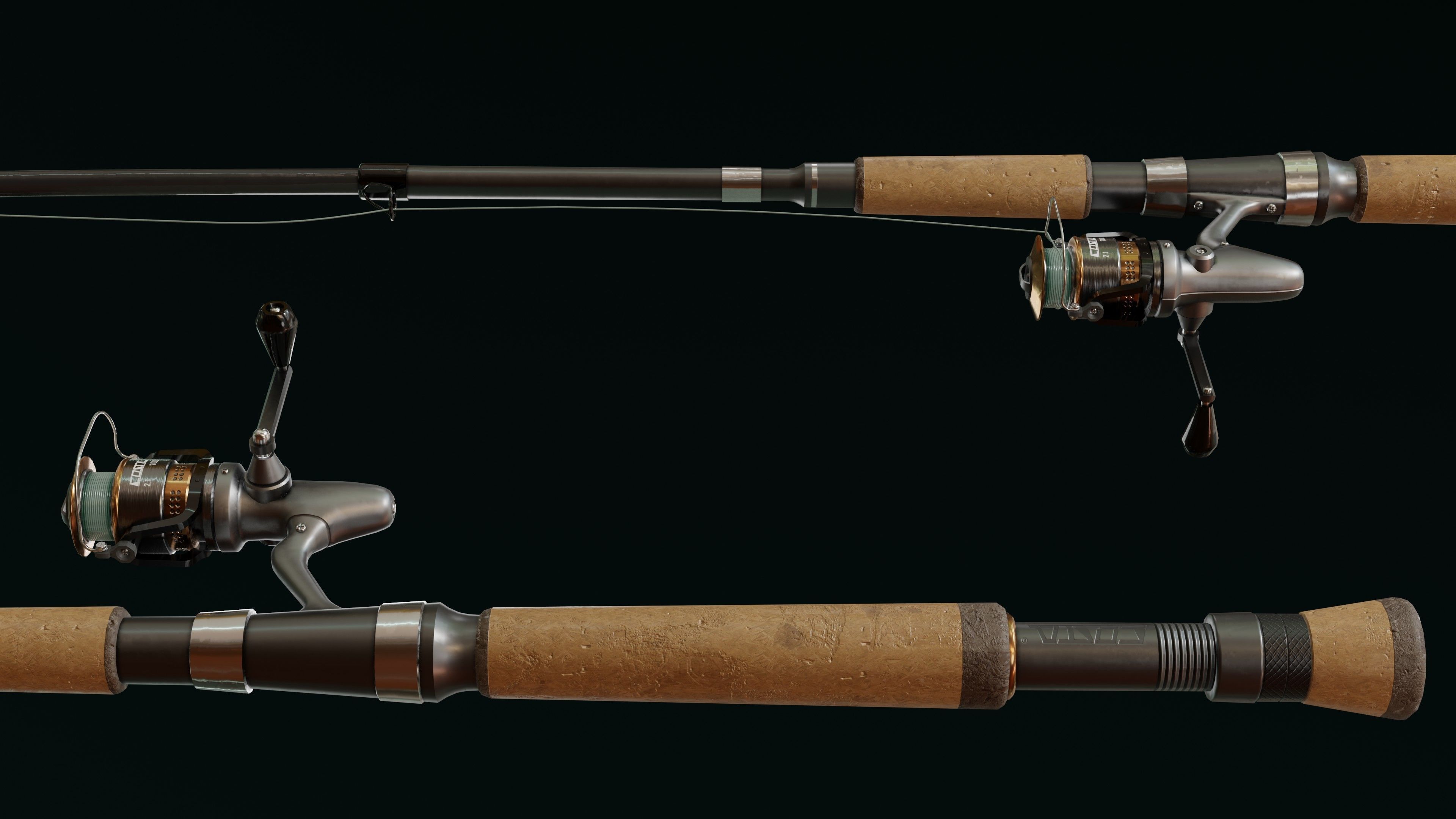 3D model Fishing rod VR / AR / low-poly | CGTrader