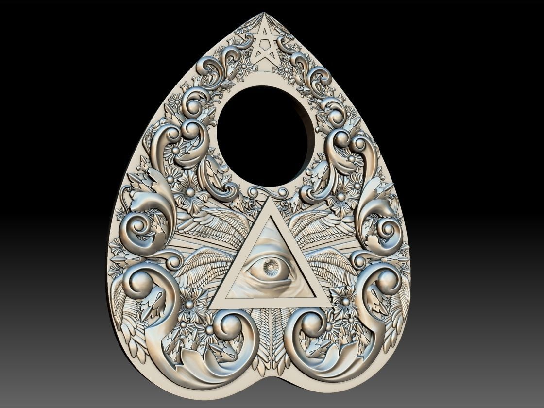 Planchette for Occult Art Nouveau Ouija Board 3D model 3D printable ...