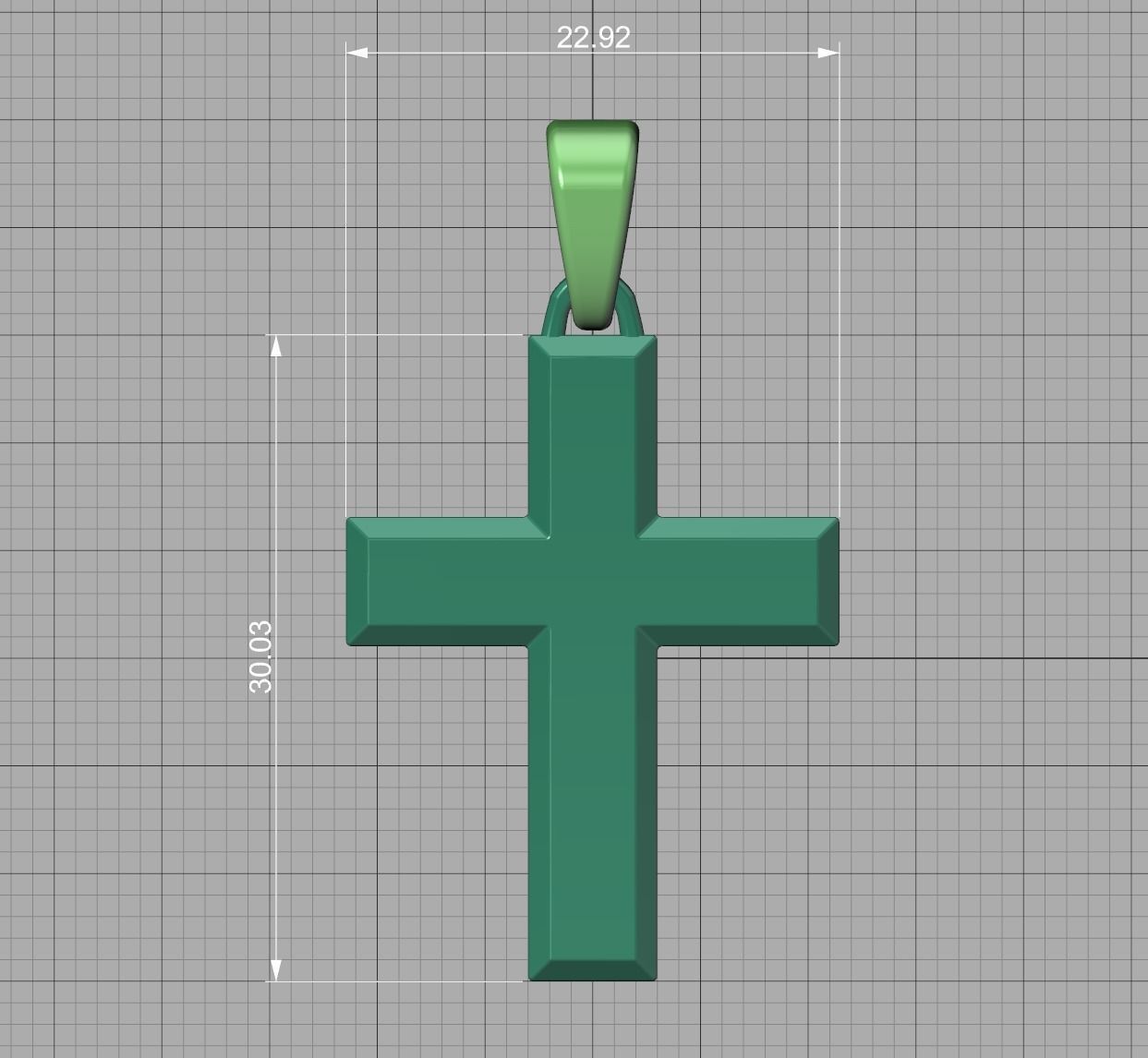 Flat Cross 30mm Flat Classic Cross 3dmodel 3D model 3D printable | CGTrader