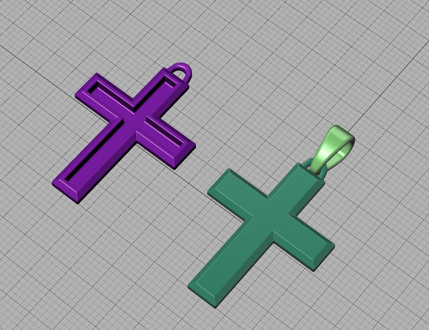 Flat Cross 30mm Flat Classic Cross 3dmodel 3D model 3D printable | CGTrader