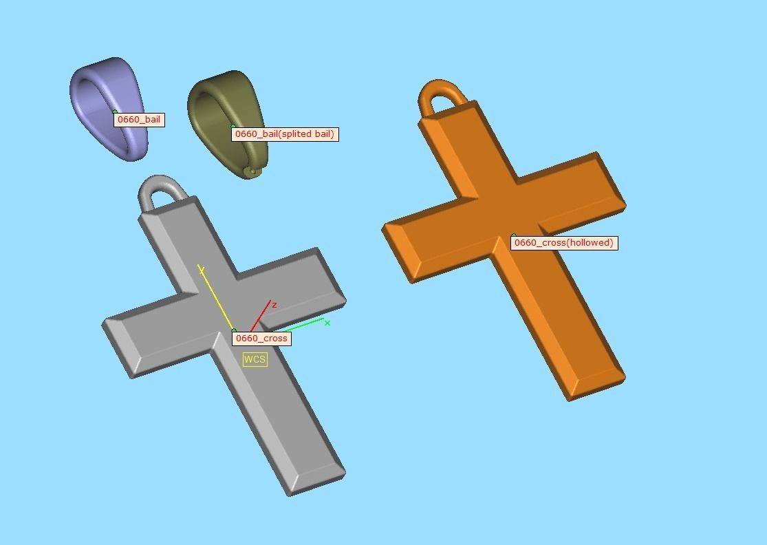 Flat Cross 30mm Flat Classic Cross 3dmodel 3D model 3D printable | CGTrader