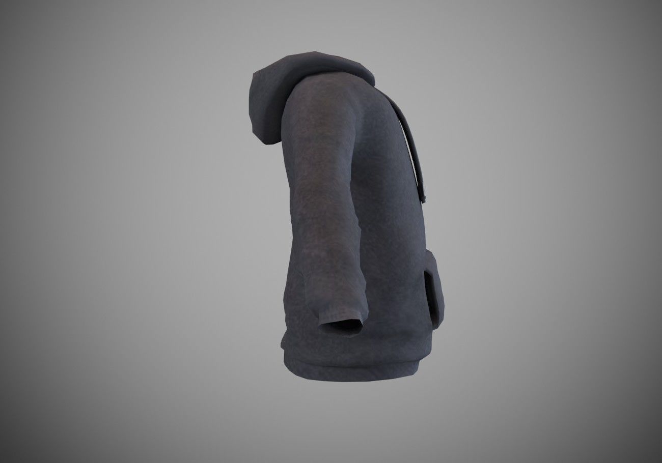 3D model gray hoodie VR / AR / low-poly | CGTrader