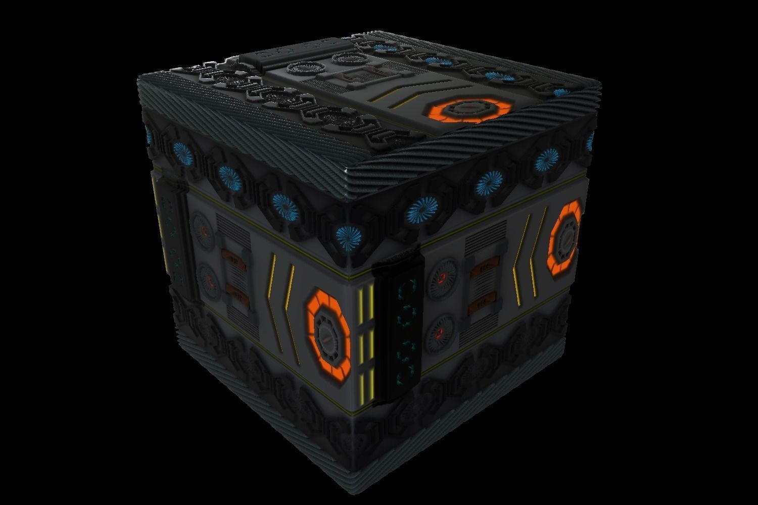 3D model Sci fi texture without modeling only texture PBR VR / AR / low ...