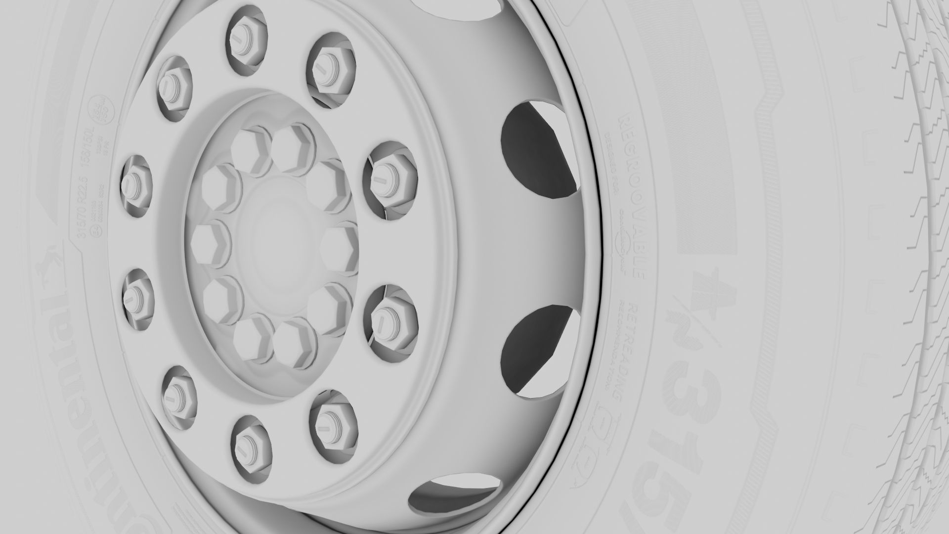 3D model Truck Wheel Game Ready Model VR / AR / low-poly | CGTrader