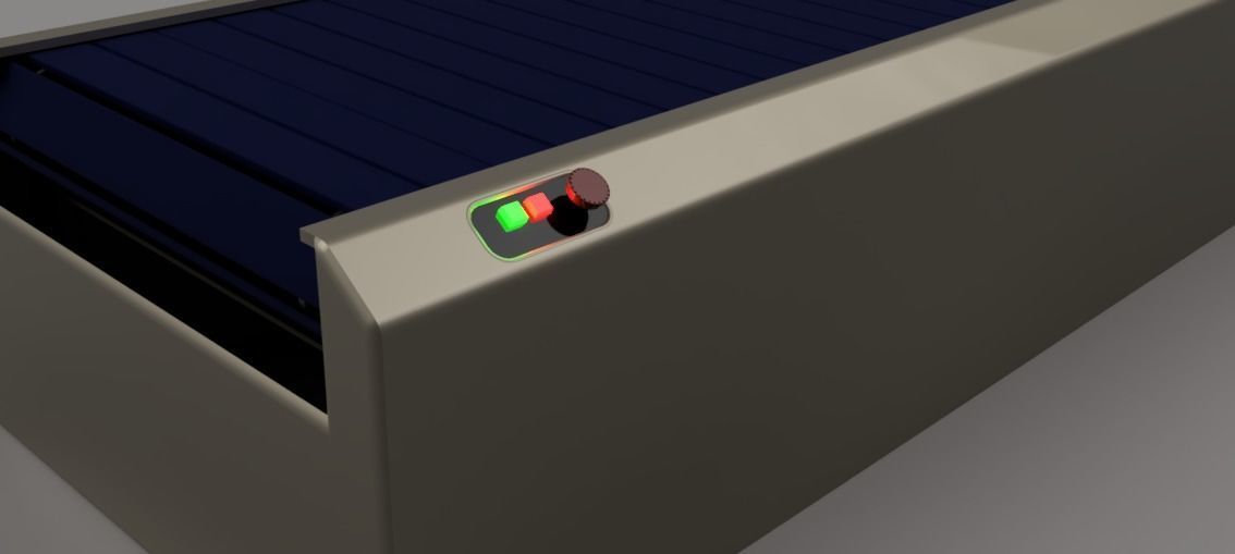 Industrial Slat Conveyor 3D model | CGTrader