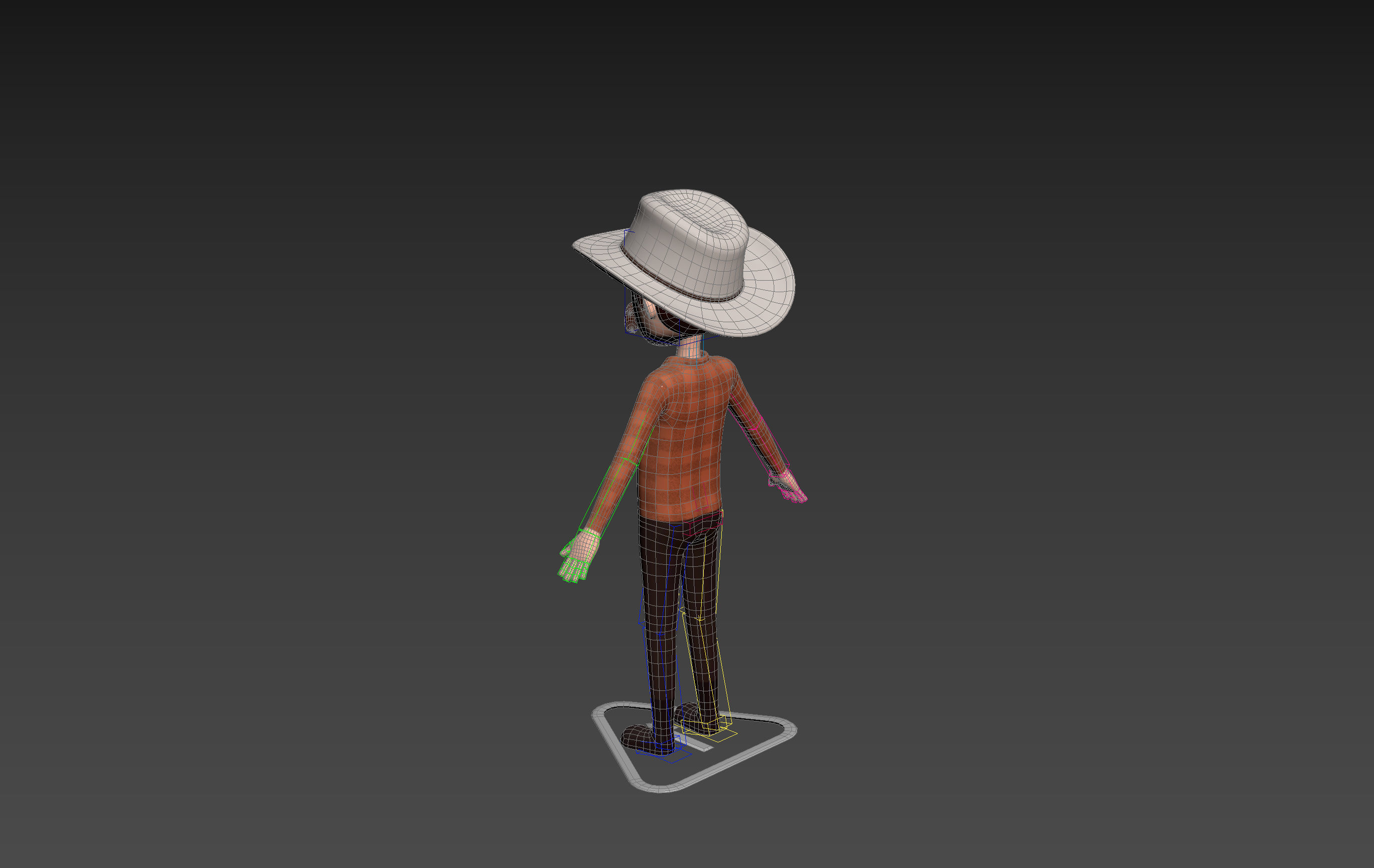 Character176 Rigged Cowboy 3D model rigged | CGTrader