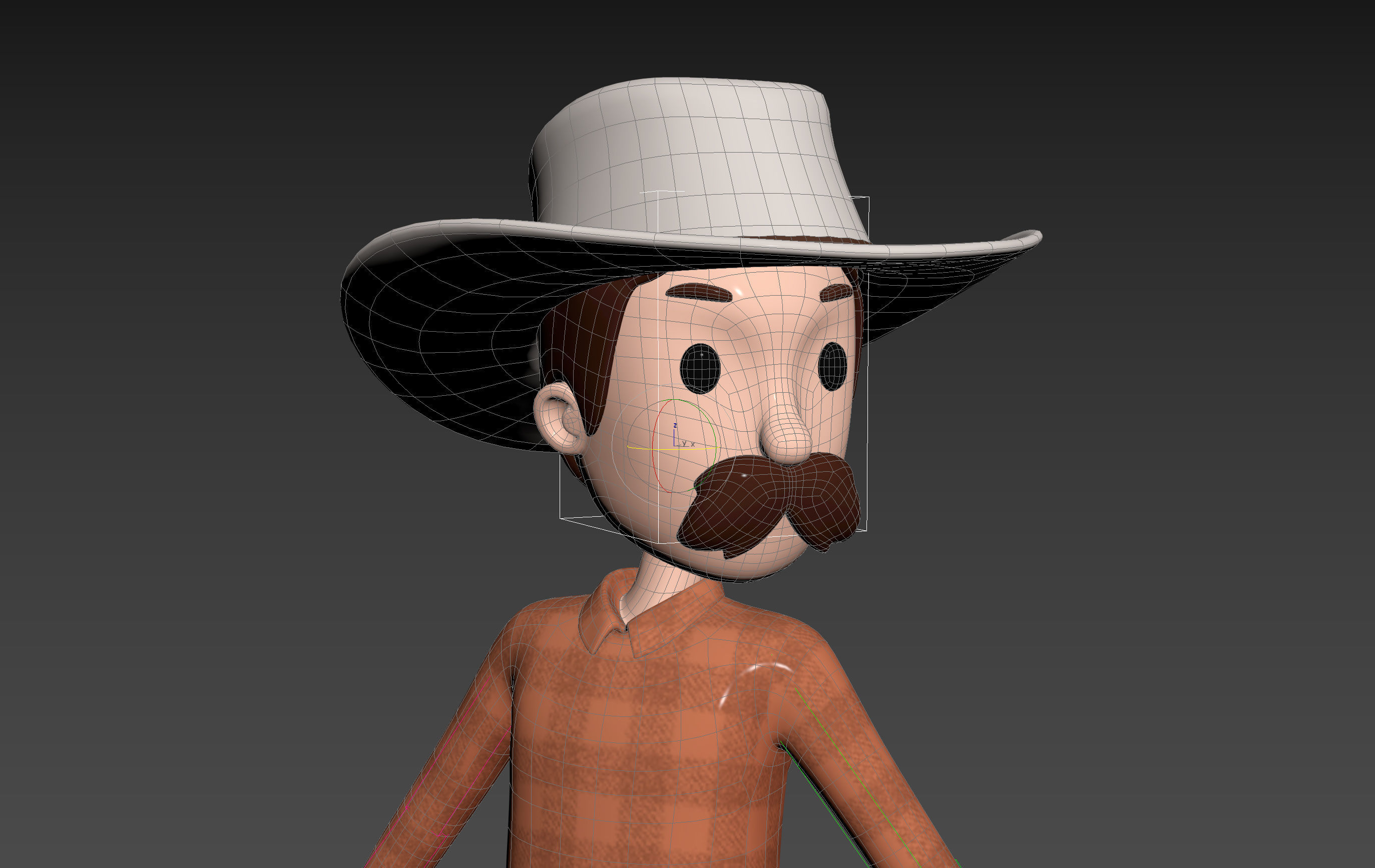 Character176 Rigged Cowboy 3D model rigged | CGTrader